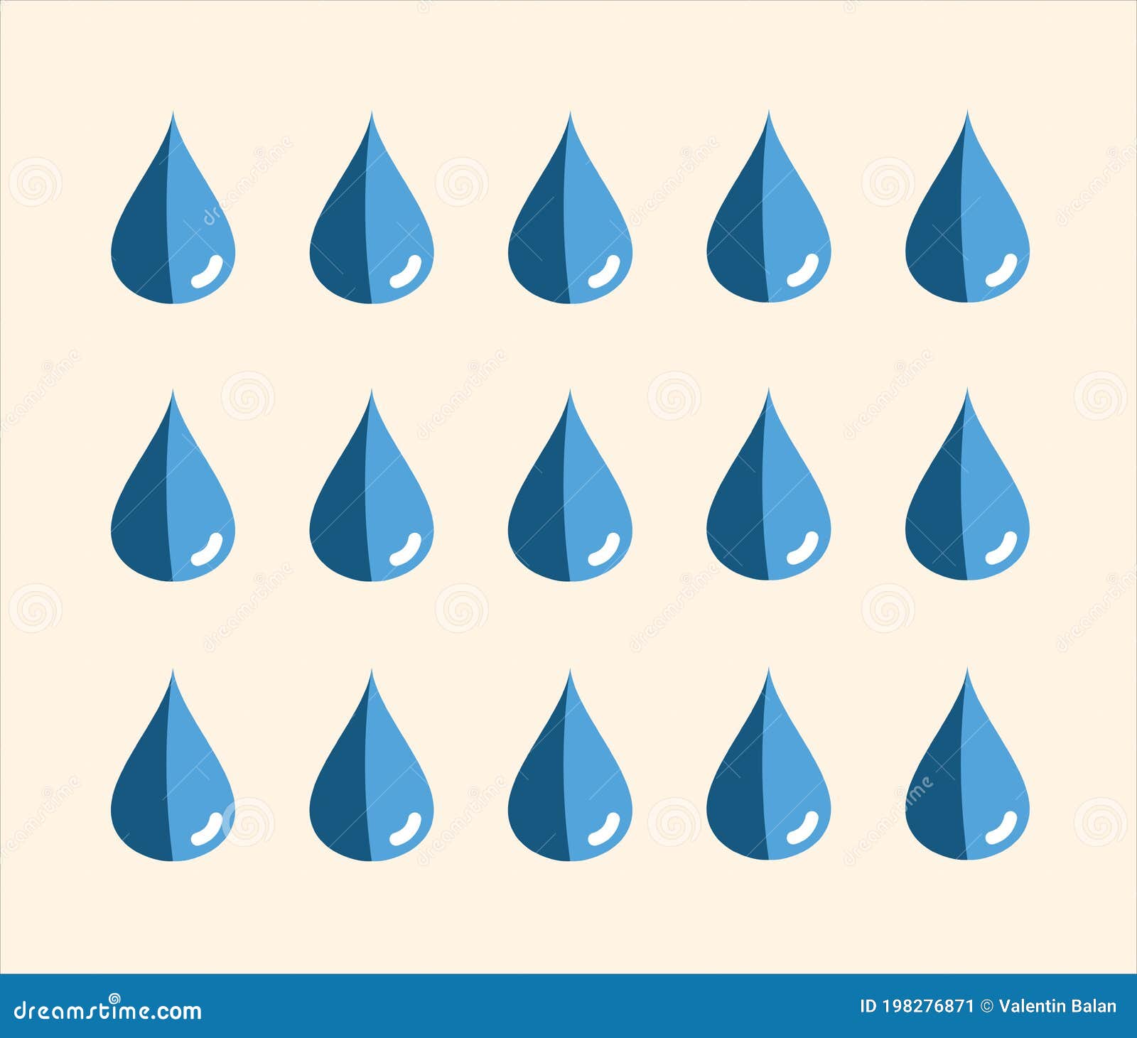 An Graphical Illustration with Decorative Rain Drops. Stock Vector ...