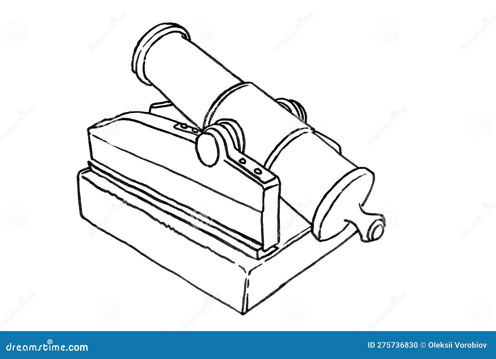 Graphical Illustration with Medieval Gun, a Type of Artillery Piece ...