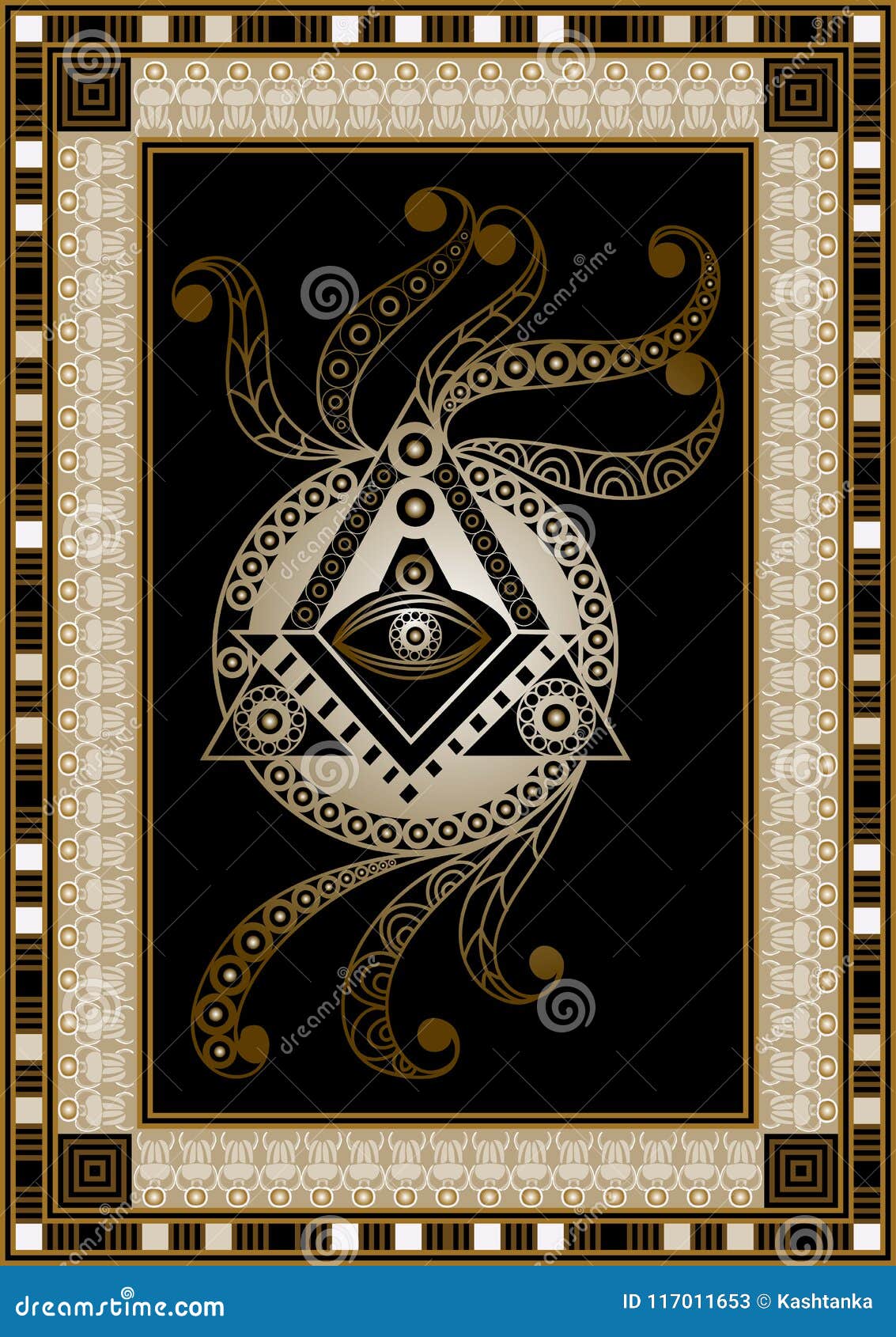 Graphical Illustration with Occult Symbol 3 Stock Vector - Illustration ...