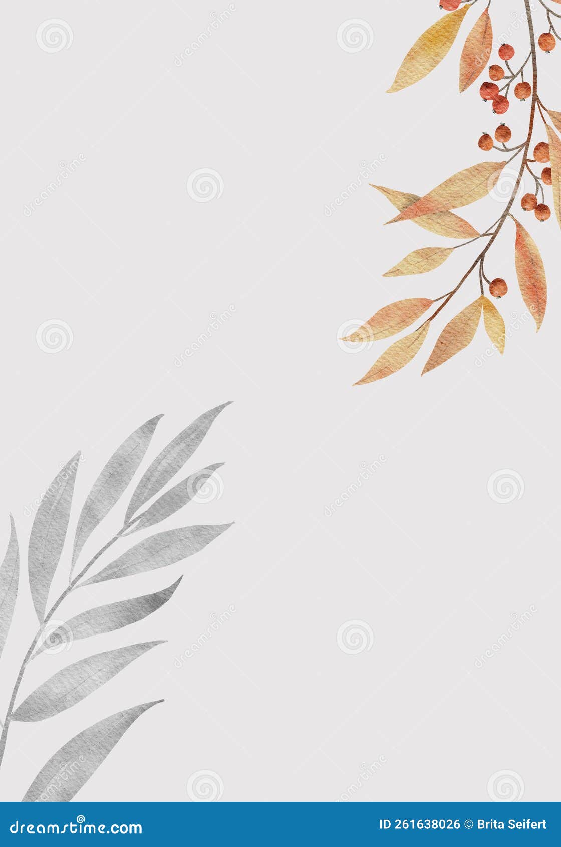 Graphical Leaves Illustration. Floral Line Art Pattern Background Stock ...