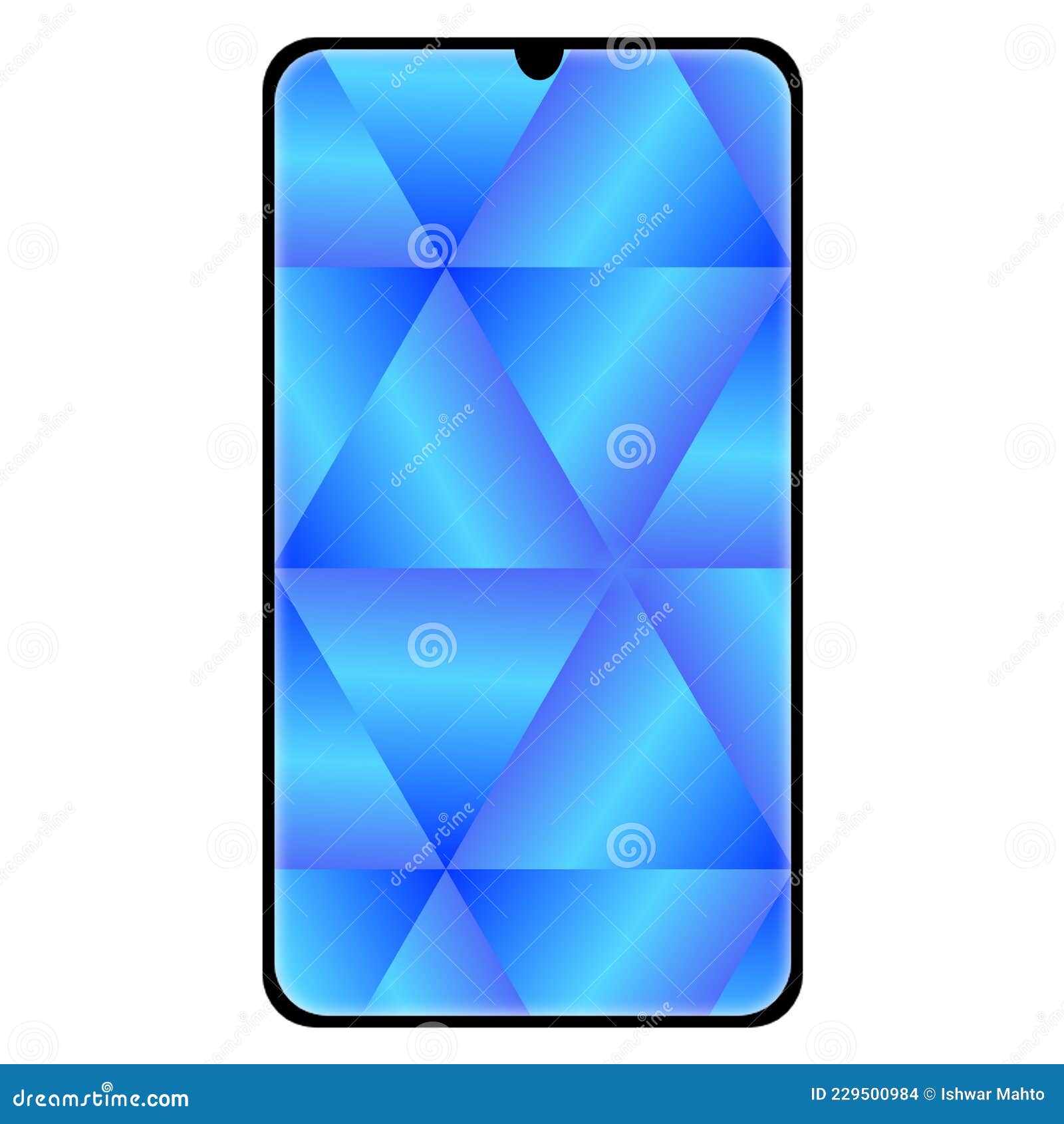 Graphical Mobile with Wallpaper Stock Illustration - Illustration of ...