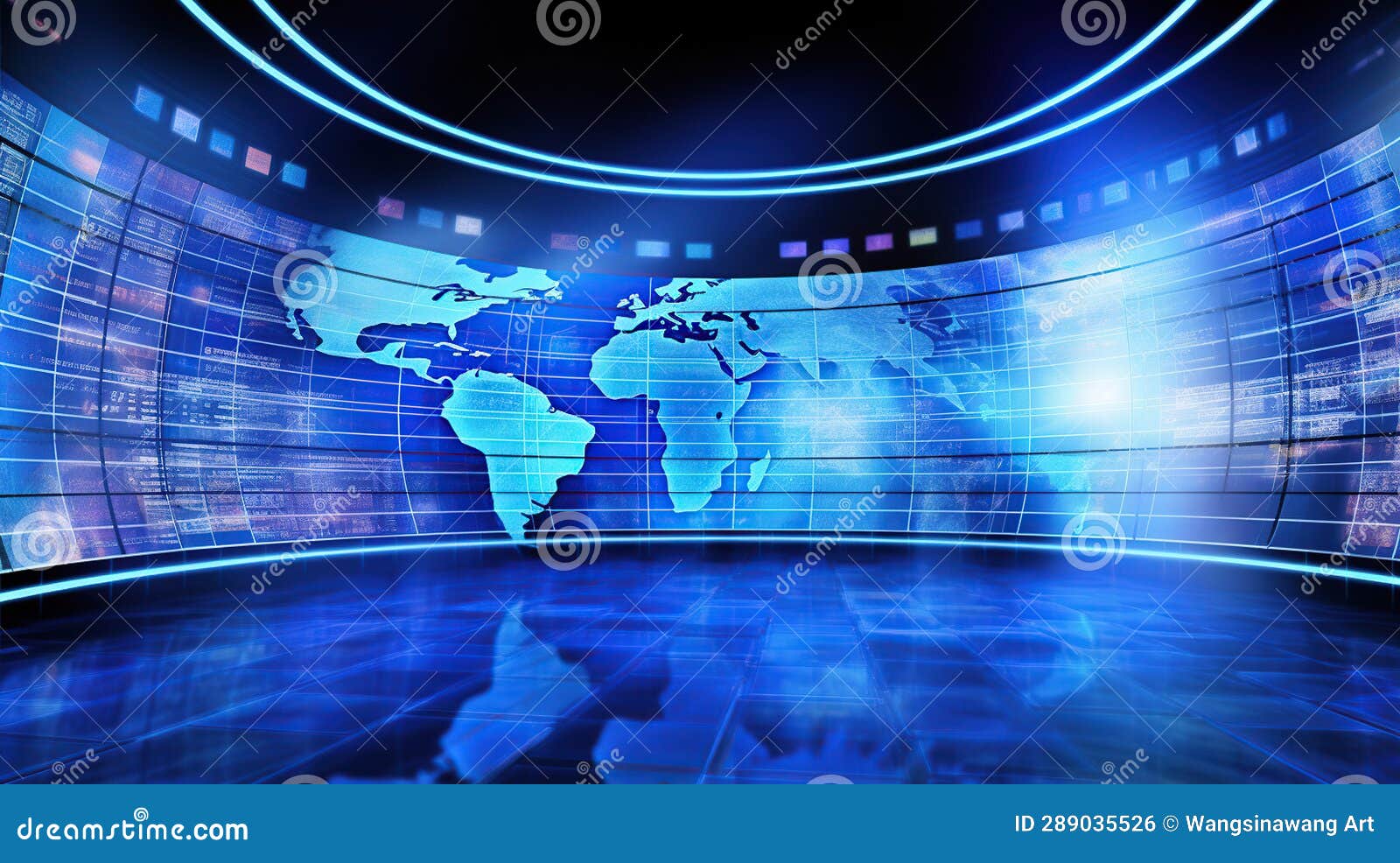 Graphical Modern Digital World News Studio Background. Generative AI ...