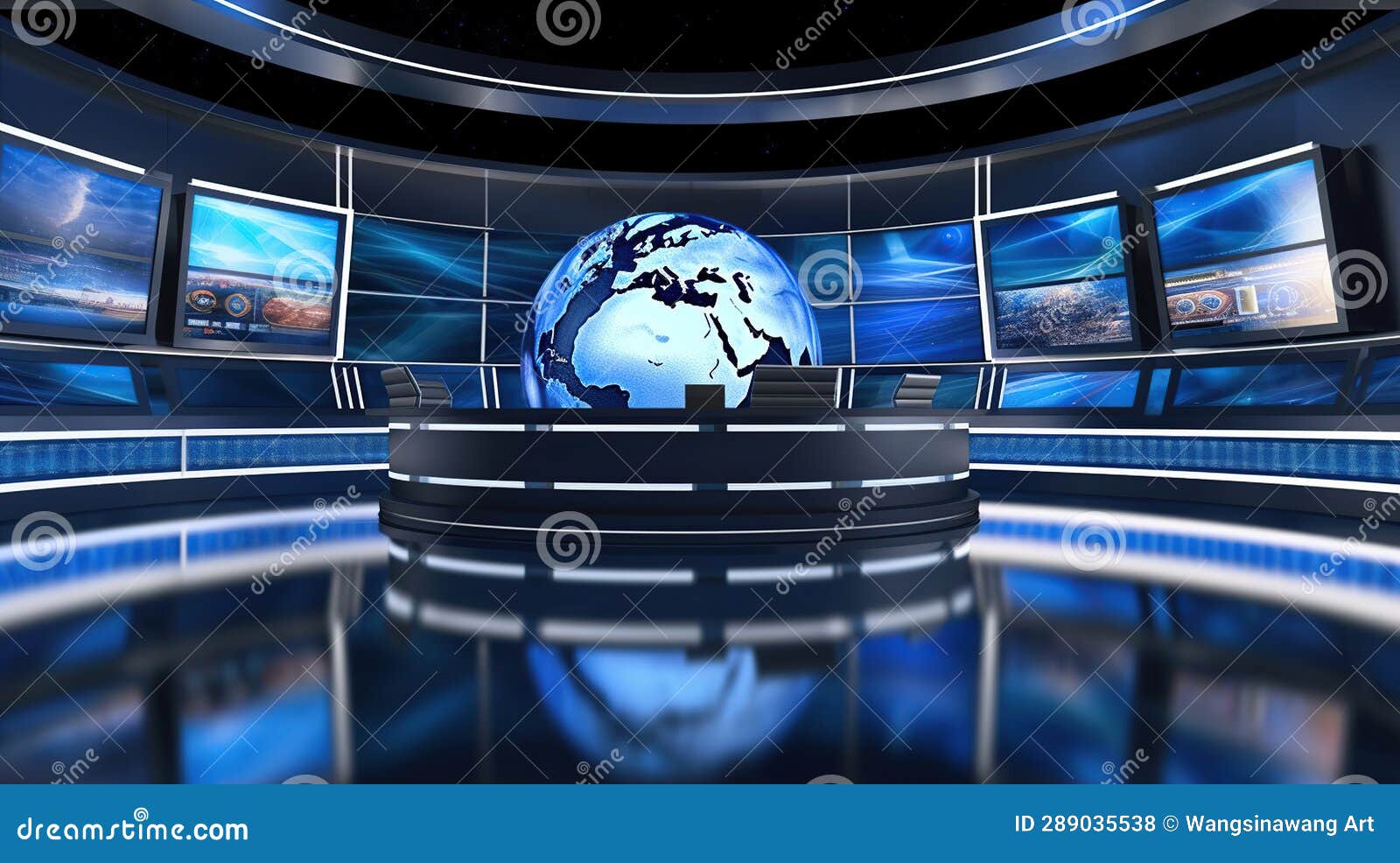 Graphical Modern Digital World News Studio Background. Generative AI ...