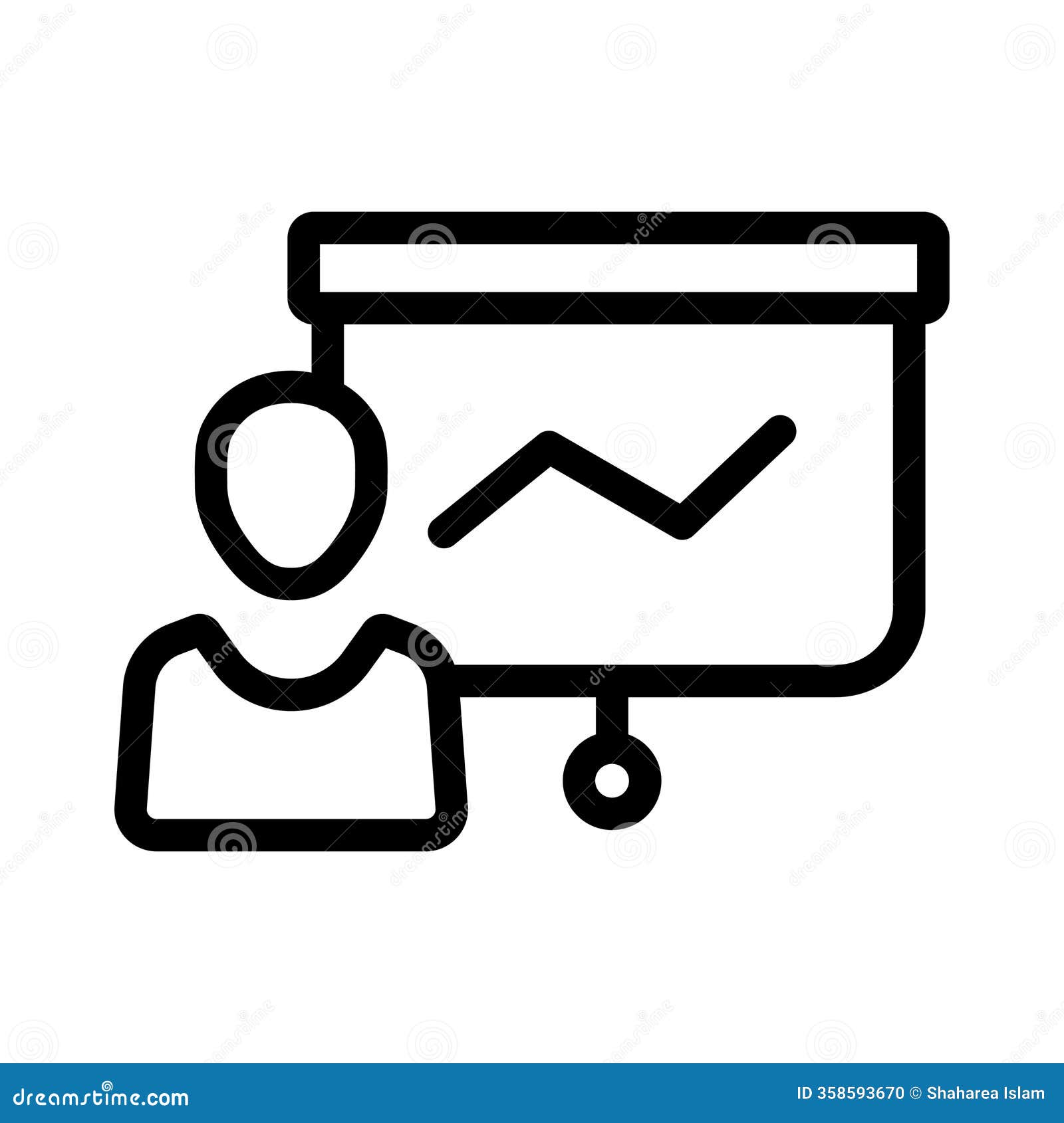 Graphical Presentation Icon Cartoon Vector | CartoonDealer.com #293775177