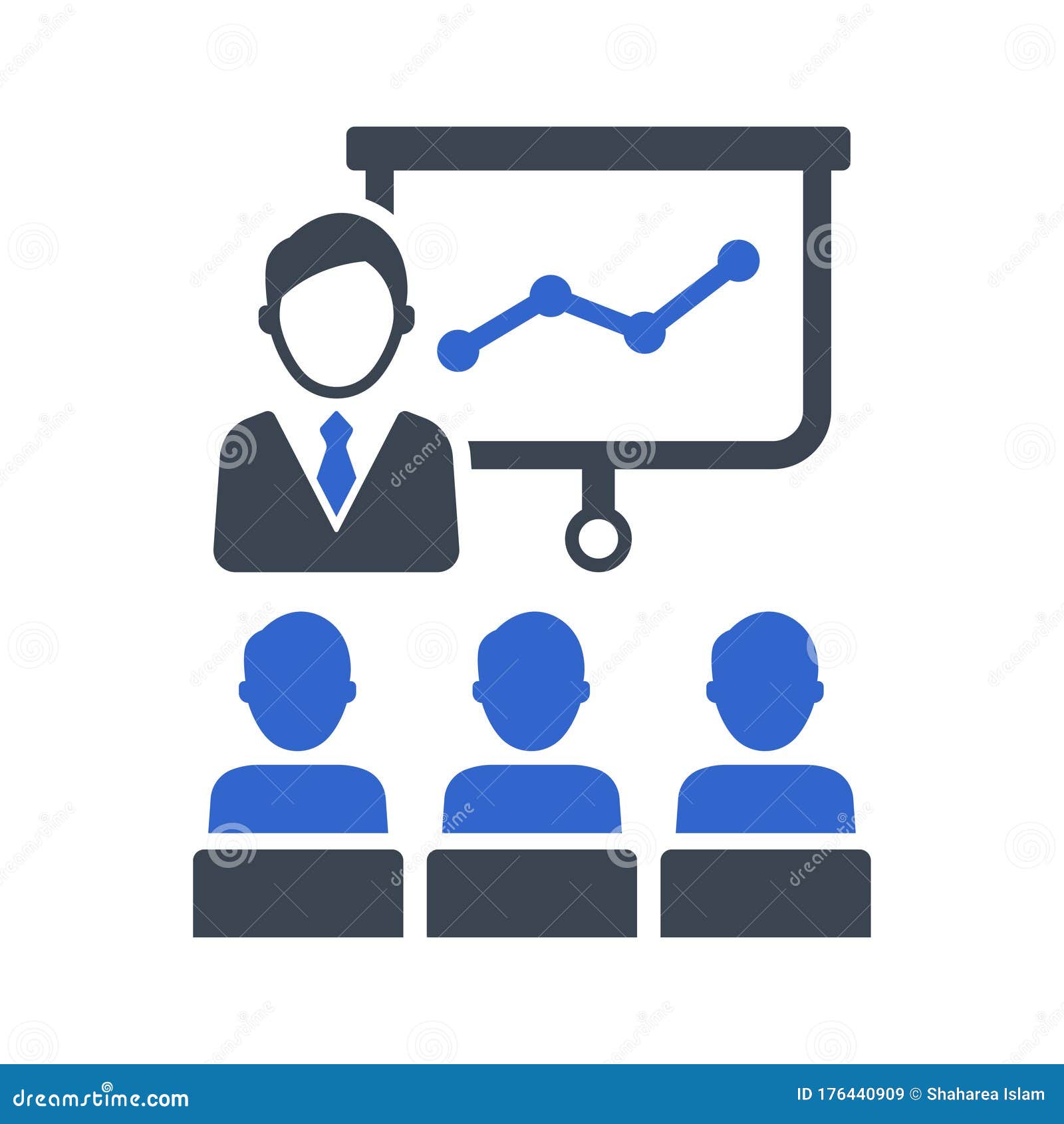 Graphical Presentation Icon Stock Vector - Illustration of graphical ...