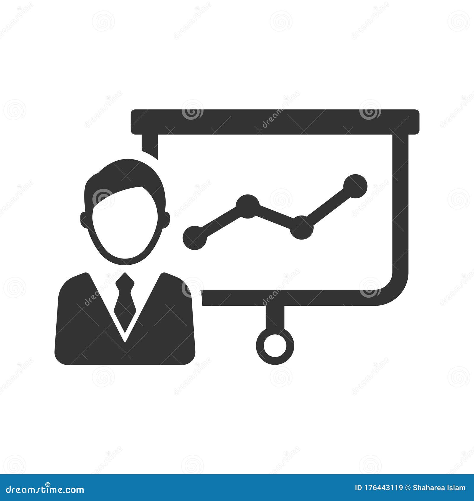 Graphical Presentation Icon Stock Vector - Illustration of presentation ...