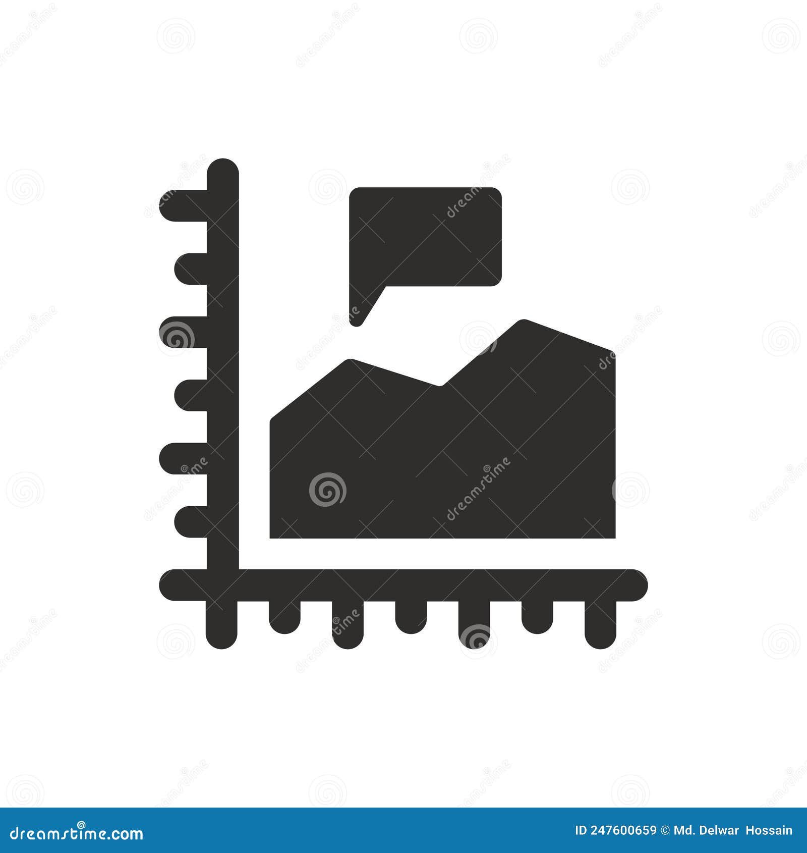 Graphical Report Detail Icon Stock Vector - Illustration of detail ...