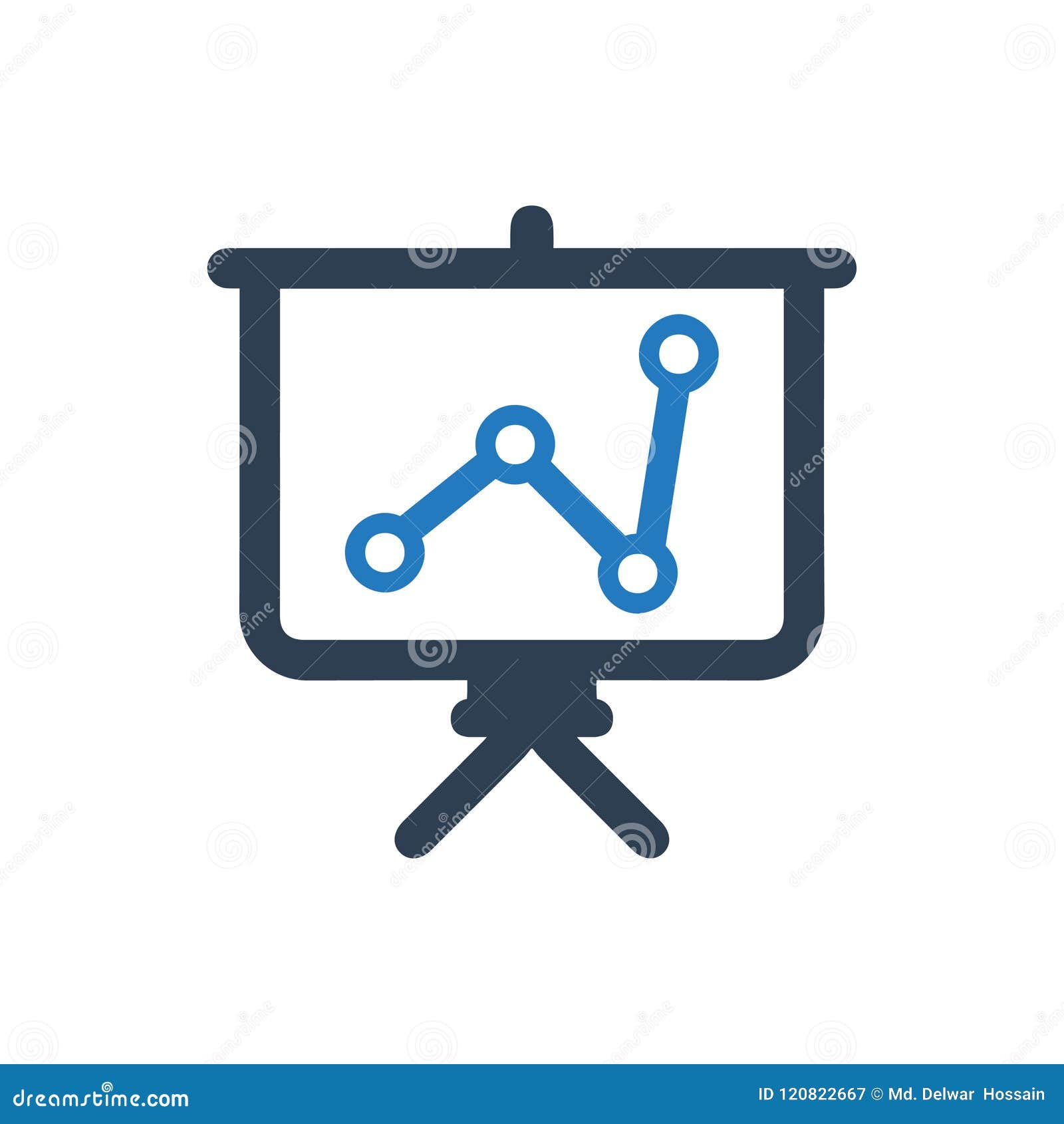 Graphical Report Icon stock vector. Illustration of symbol - 120822667