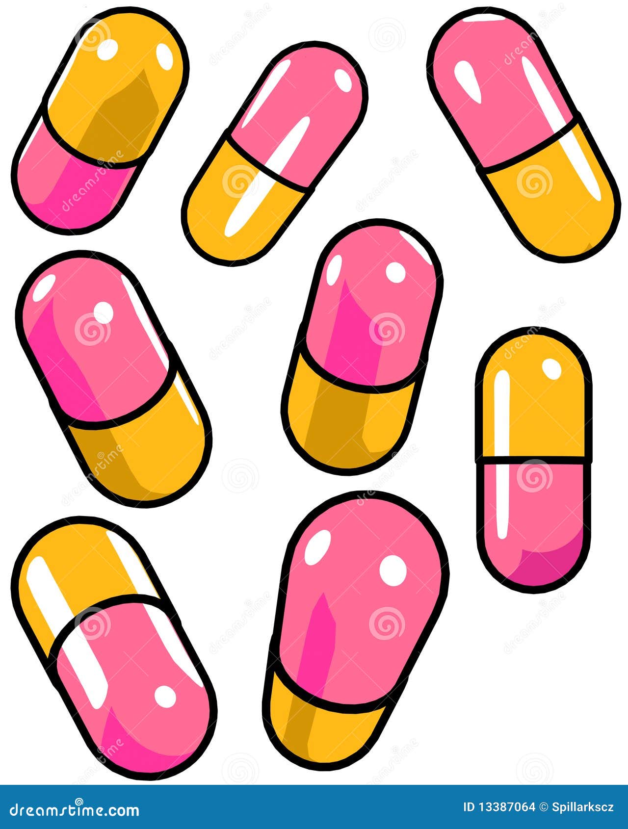Graphical Representation of 8 Pill Pills Stock Illustration ...