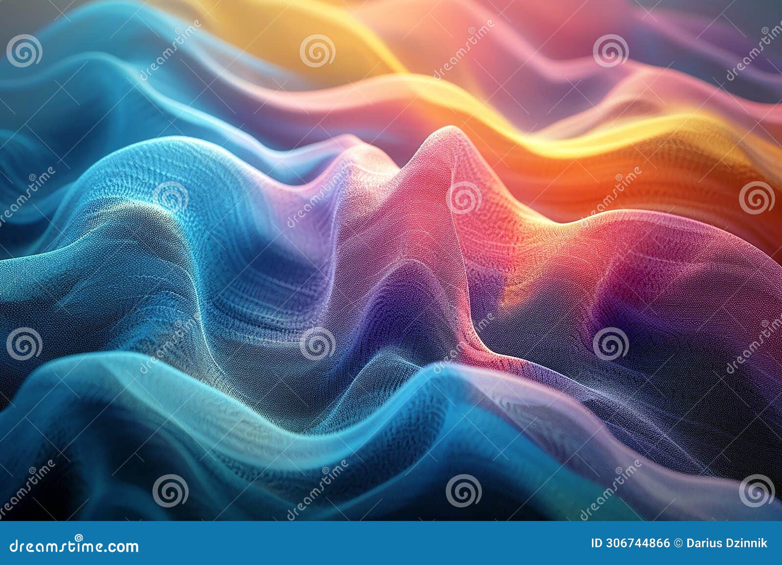 Graphical Representation of a Coloured Sine Wave. AI Generative Stock ...