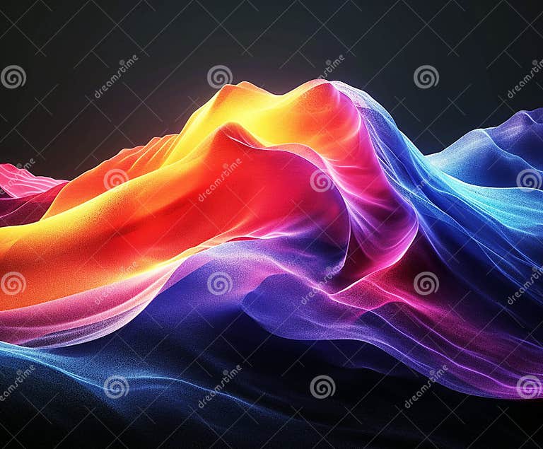 Graphical Representation of a Coloured Sine Wave. AI Generative Stock ... Graphical Representation of a Coloured Sine Wave. AI Generative Stock ...