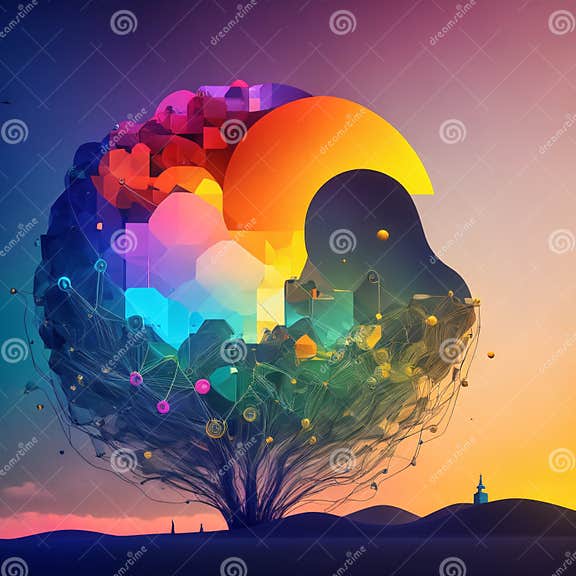 A Graphical Representation Of A Connected Iot Network With Various Nodes Devices And