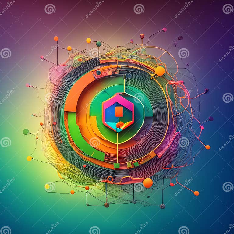 A Graphical Representation of a Connected IoT Network, with Various Nodes, Devices, and ...