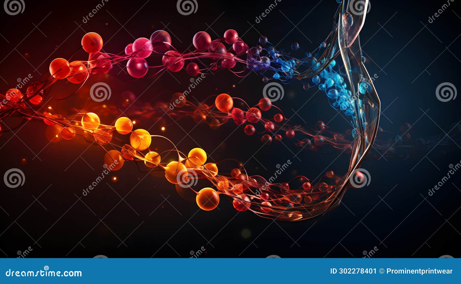 Graphical Representation of the DNA Chain Stock Illustration ...
