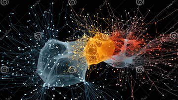 Graphical Representation of the Neural Network in the Human Brain Stock ...