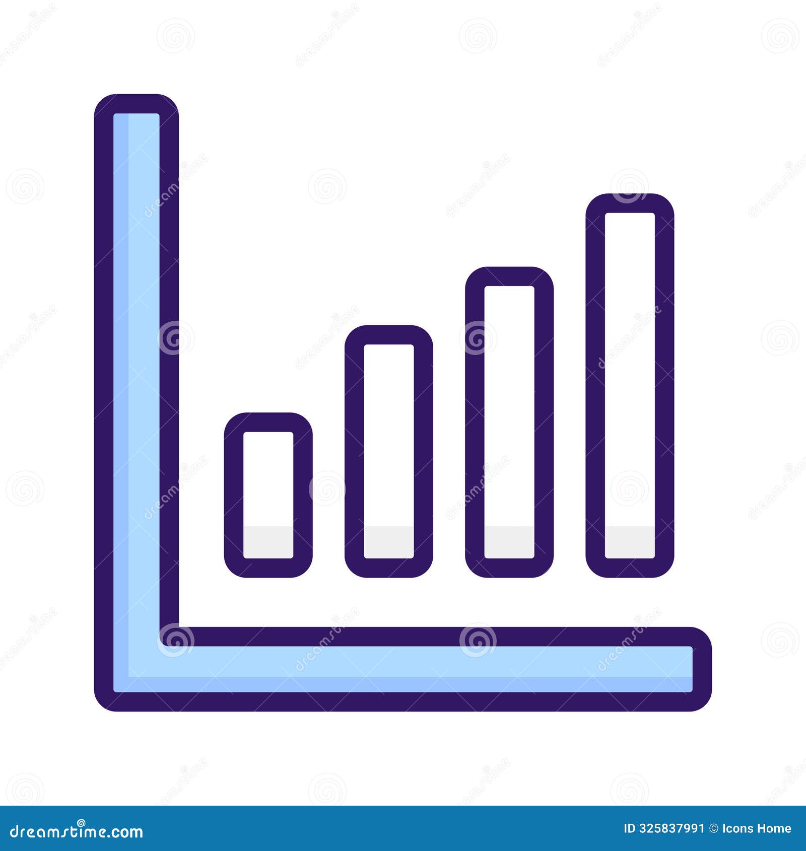 Graphical Representation of a Vertical Bar Chart, Business Chart Icon ... Graphical Representation of a Vertical Bar Chart, Business Chart Icon ...