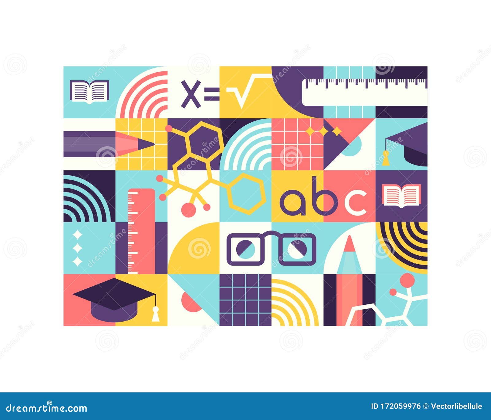 Graphical Science And Knowledge Symbols Cartoon Vector | CartoonDealer ...