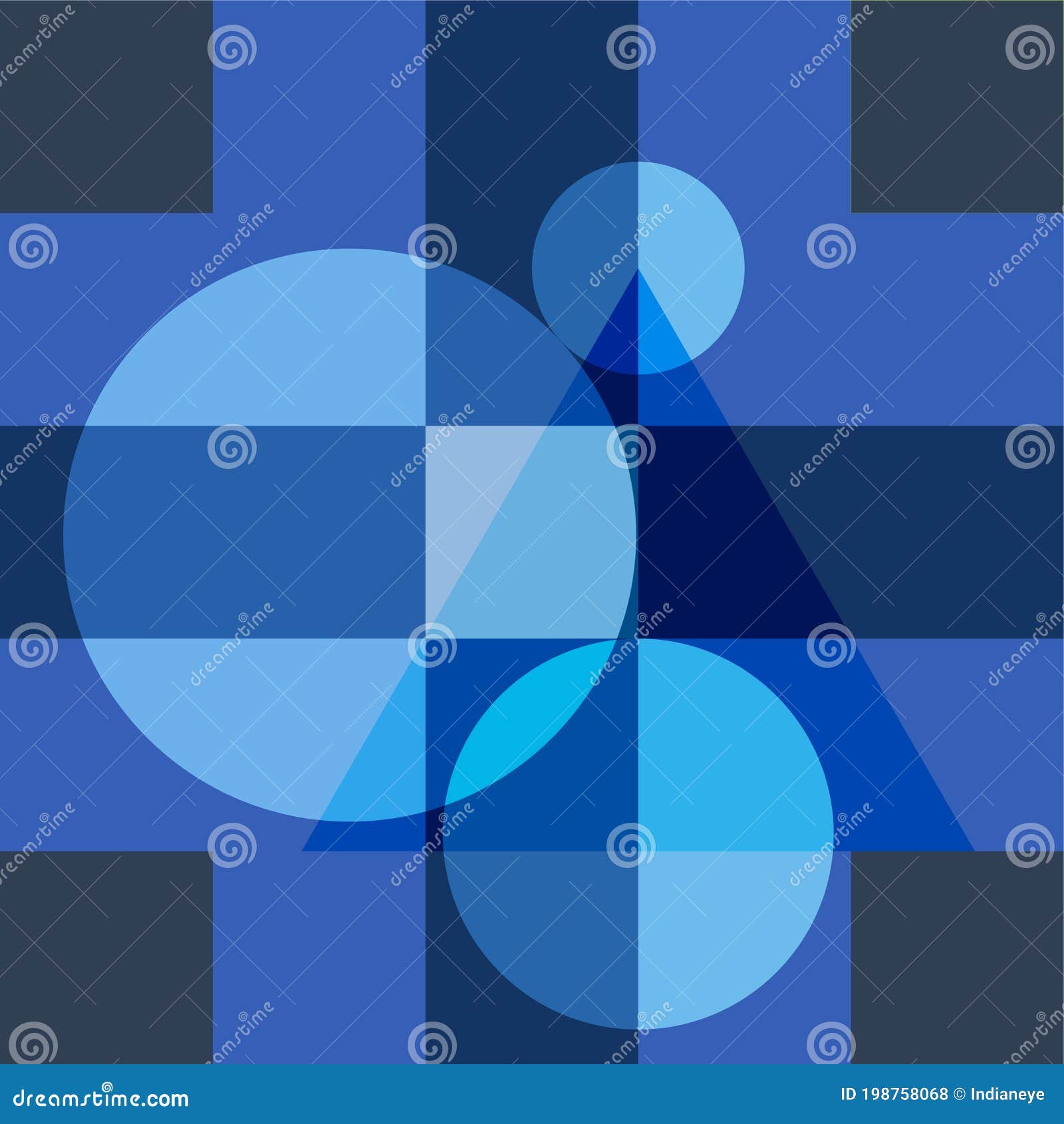 Graphical Shapes & Shades of Blue Stock Vector - Illustration of ...