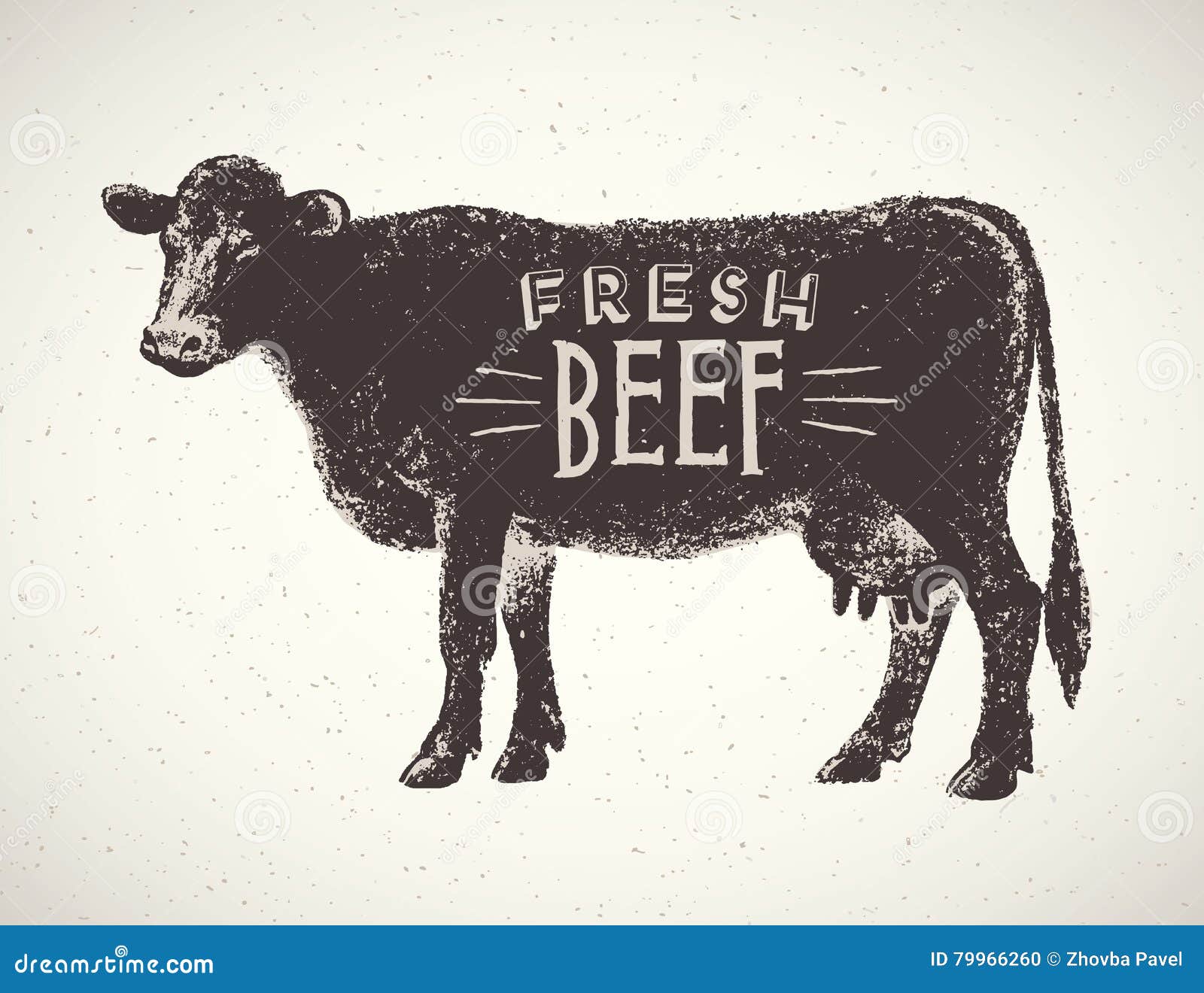 Graphical silhouette cow. stock vector. Illustration of calf - 79966260