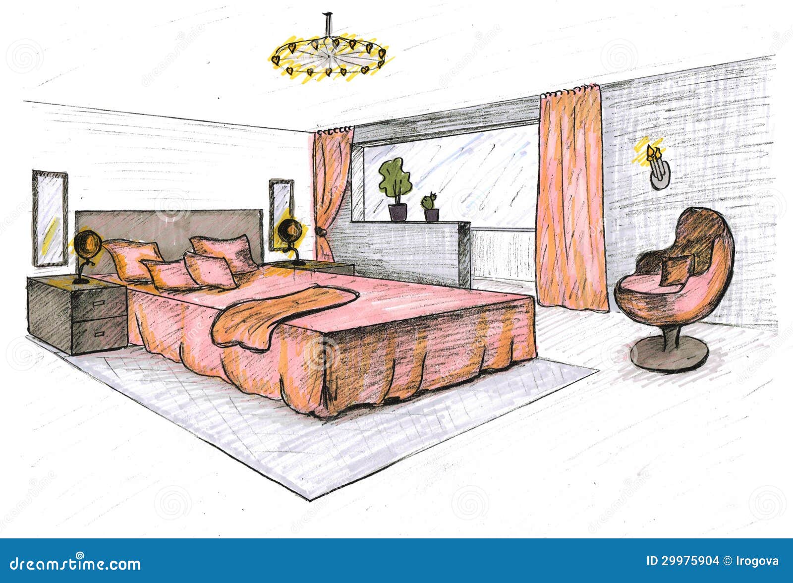Graphical sketch stock illustration. Illustration of comfort - 29975904