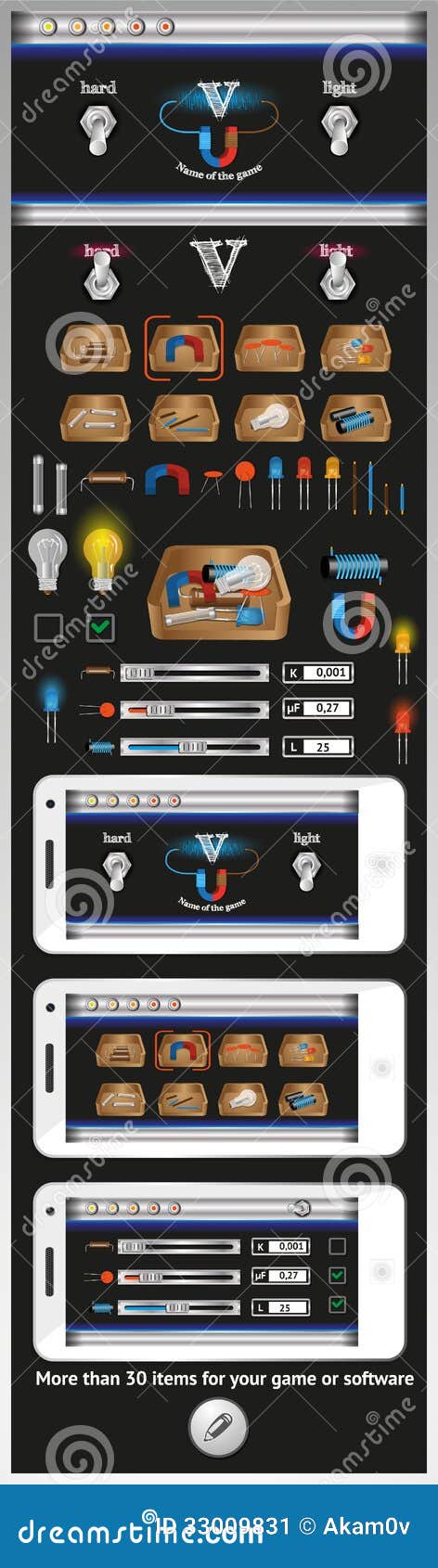 Graphical User Interface for Games and Software Stock Vector ...