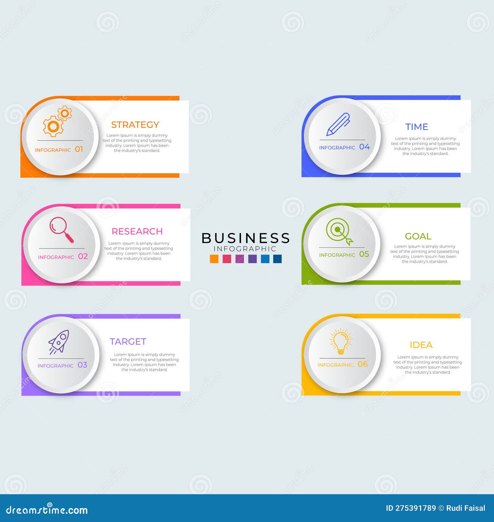 Vector Presentation Business Infographic Template with 6 Options Stock ... Vector Presentation Business Infographic Template with 6 Options Stock ...