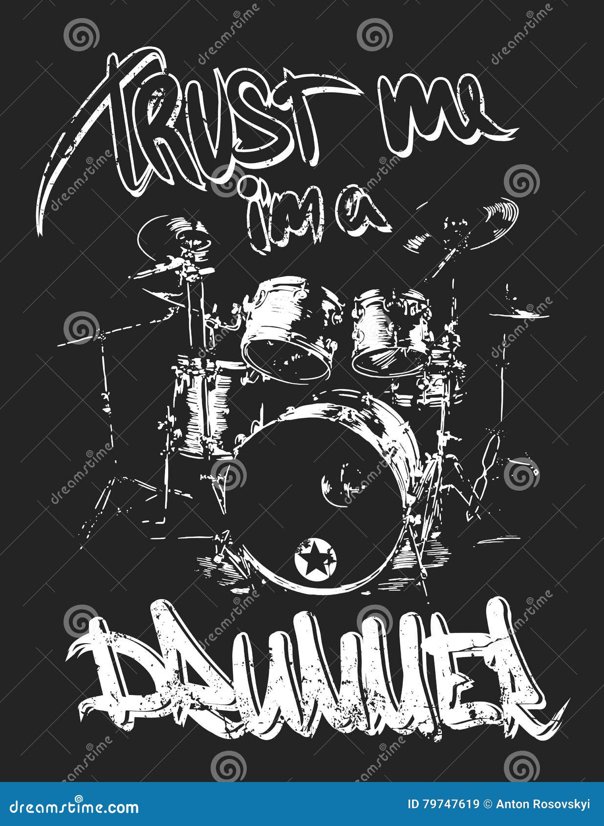 Graphics for Apparel, Drums T-shirt Design Stock Vector - Illustration ...