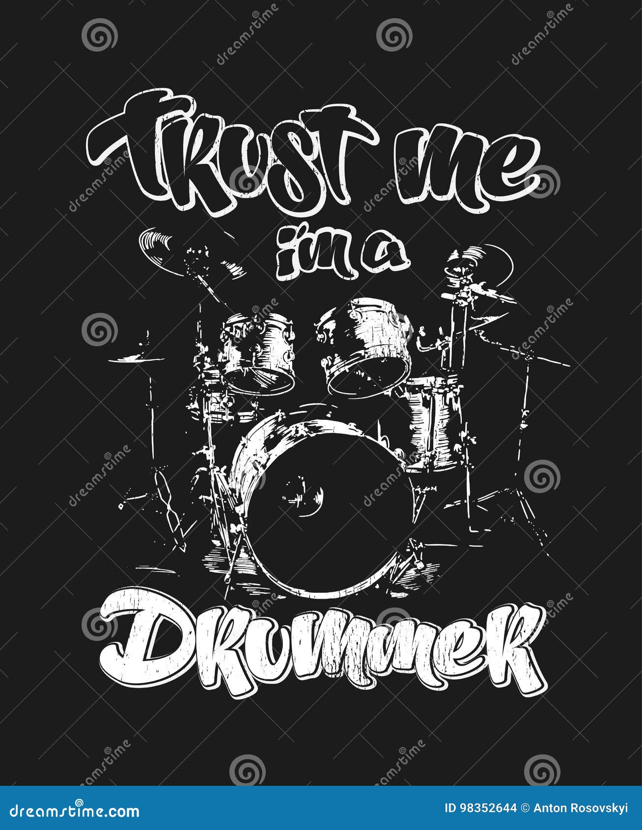 Graphics for Apparel, Drums T-shirt Design Stock Vector - Illustration ...