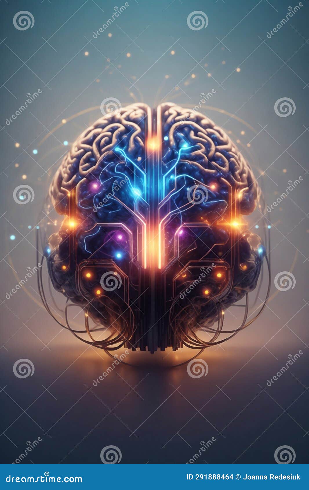 Graphics Brain with Electrical Impulses Delicious Stock Illustration ...