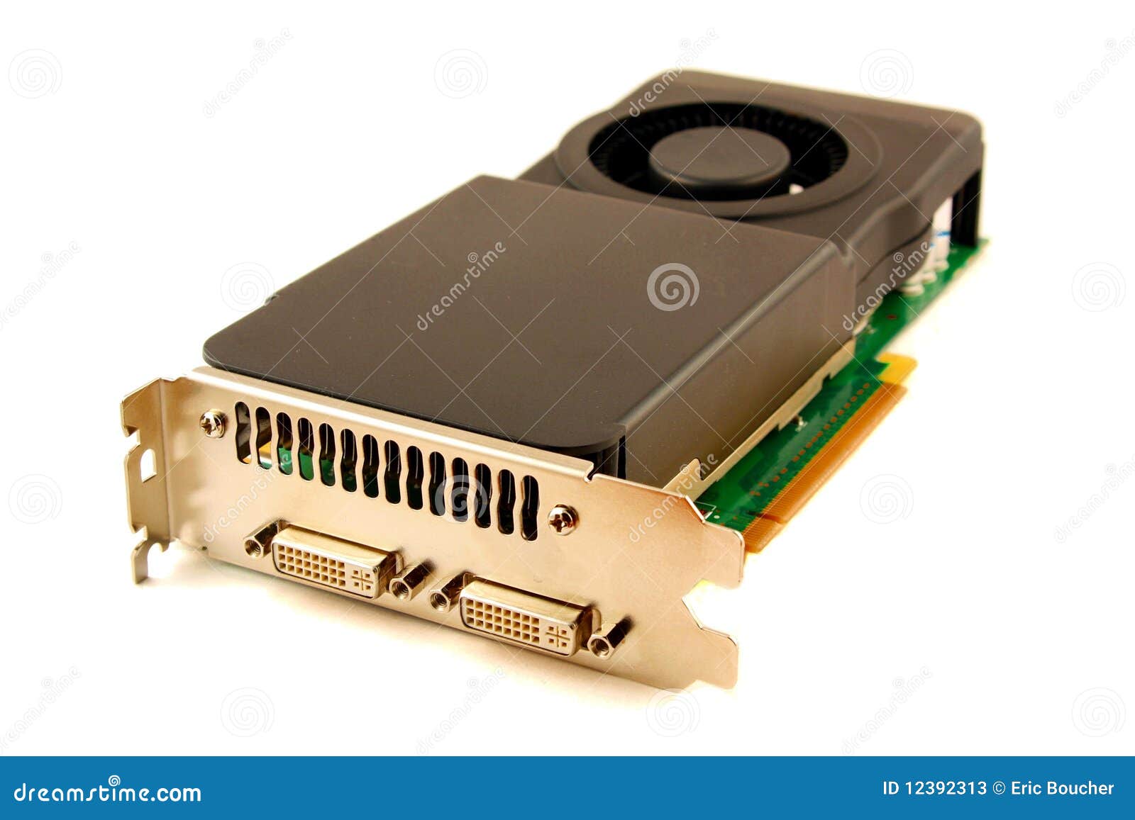 Graphics Card Isolated on White Stock Image - Image of graphic, output ...