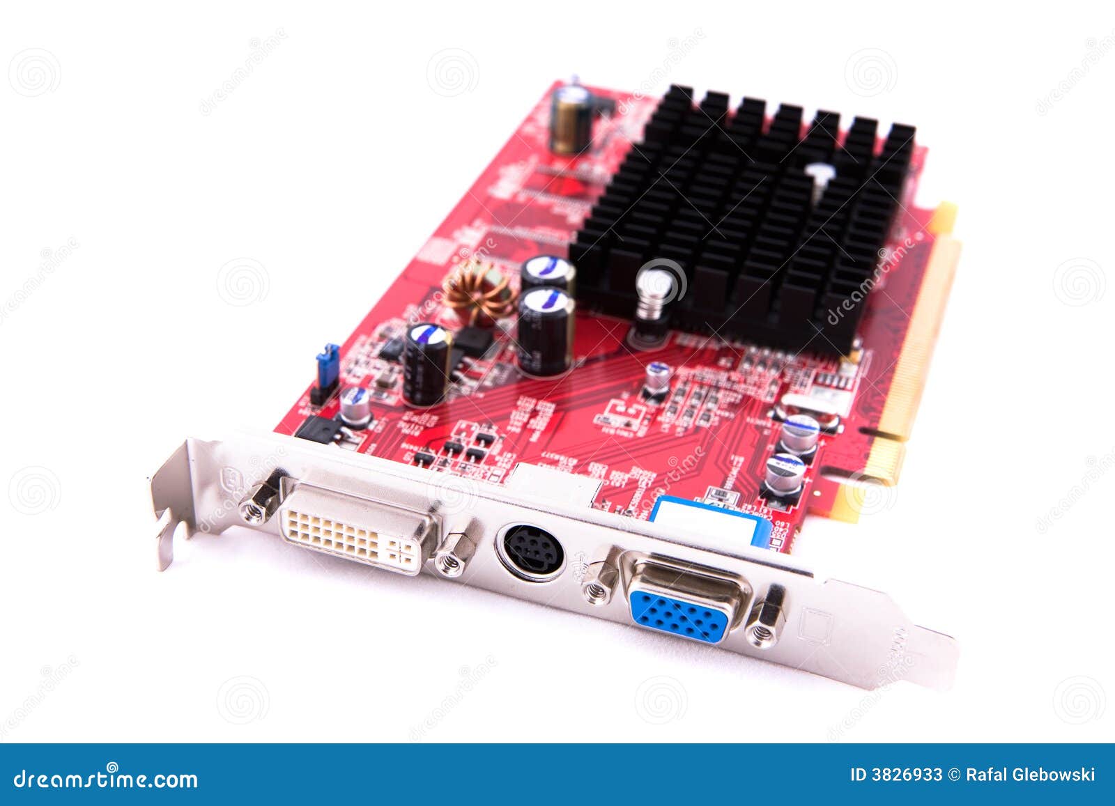 Graphics Card In Neon Light. Cooling In A Computer. Fan Blade Royalty ...