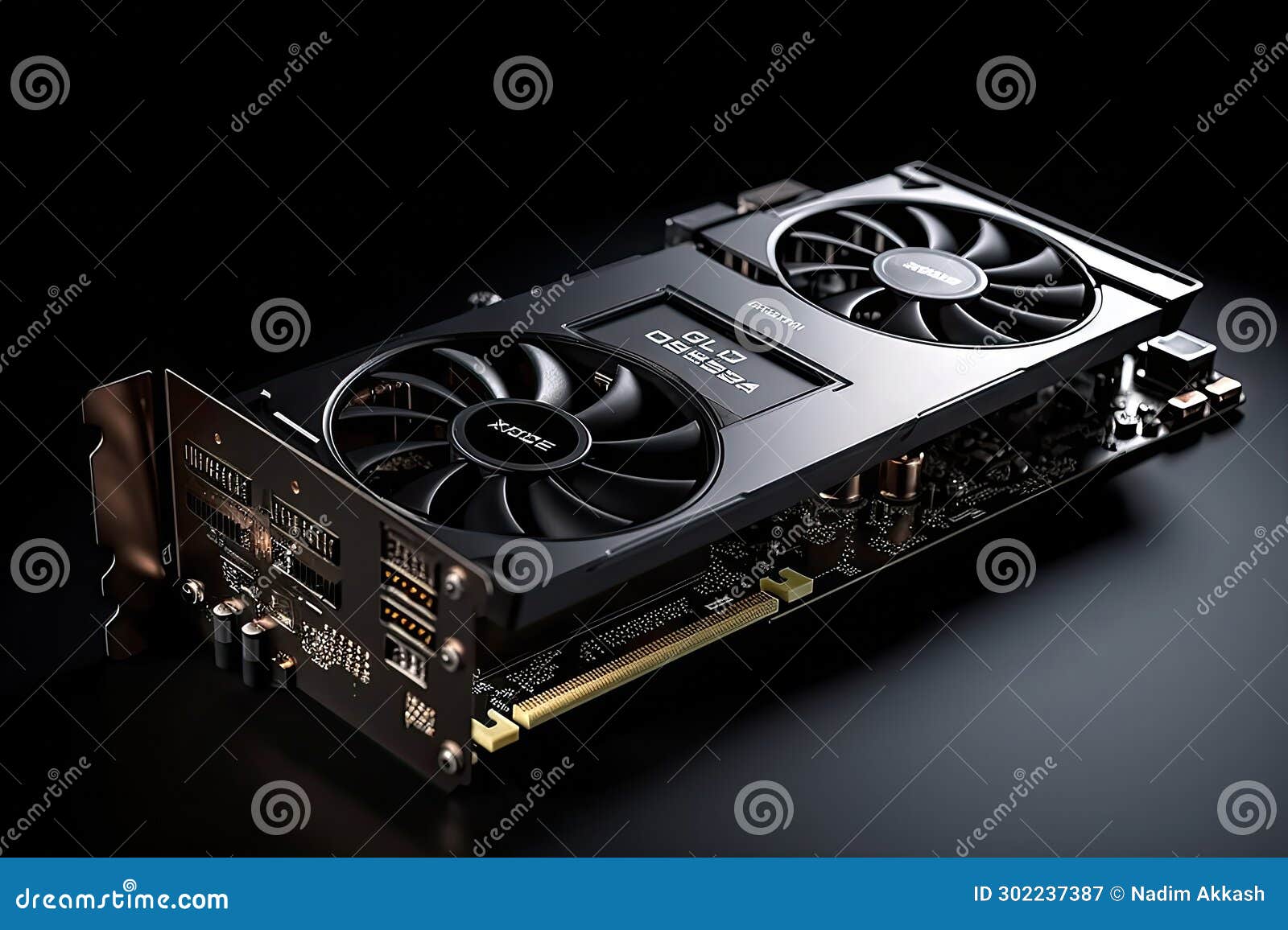 Graphics Card Modern Gaming GPU Graphics Processing Unit Black Stock ...
