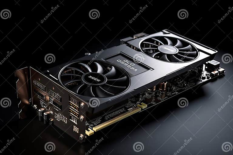Graphics Card Modern Gaming GPU Graphics Processing Unit Black Stock ...
