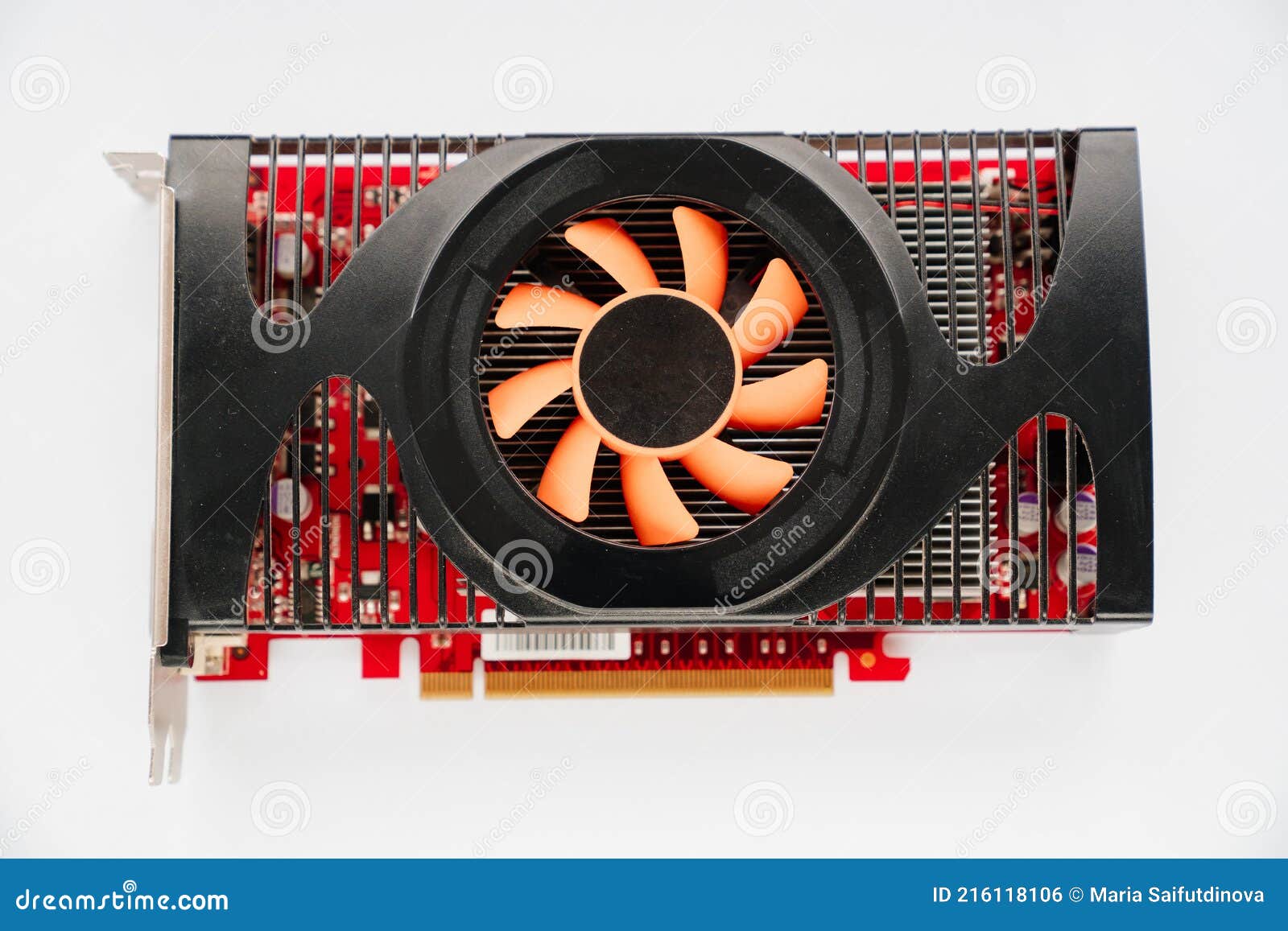Graphics Card on White Background. Device that Transforms Graphic Image ...