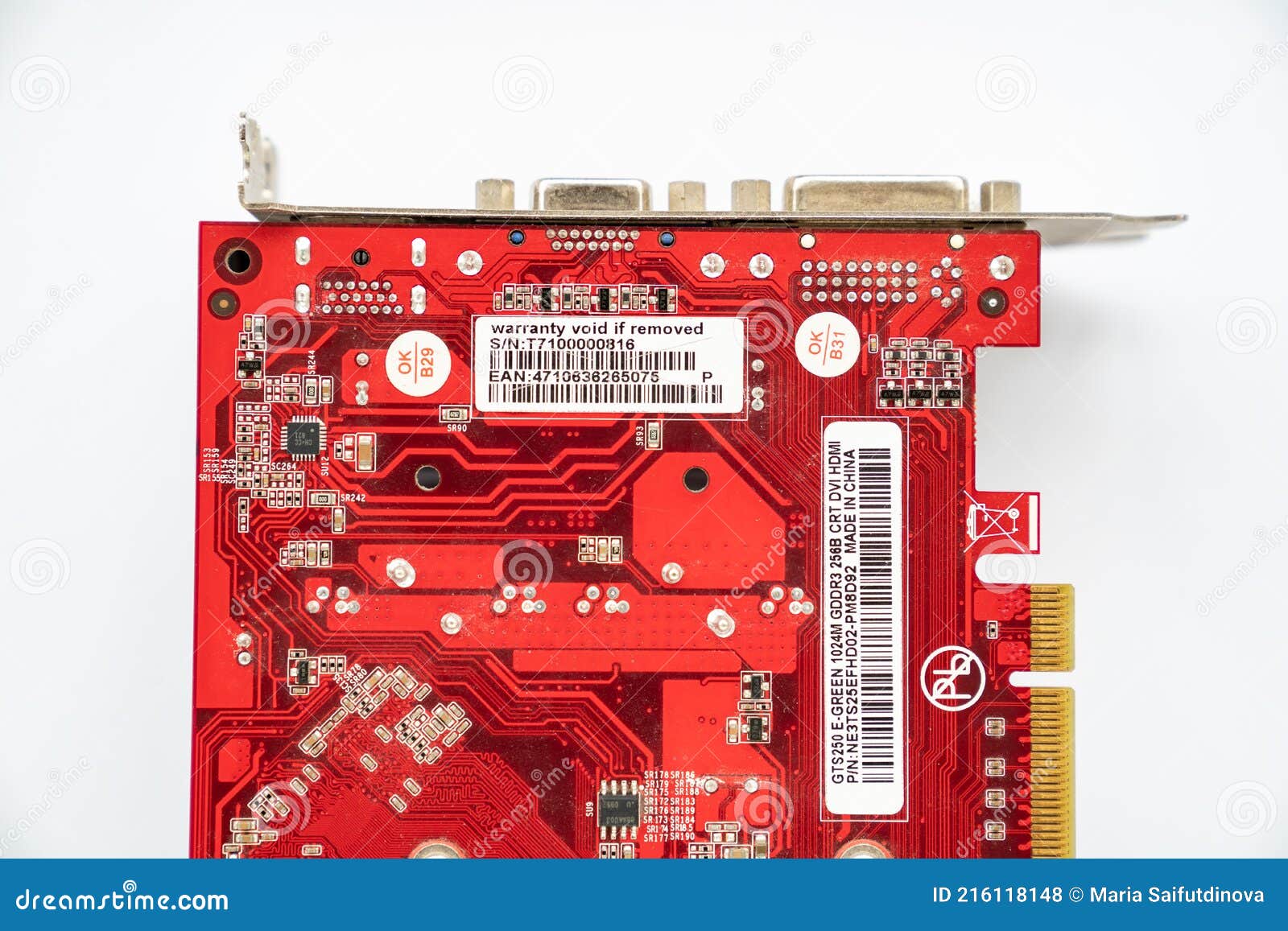 Graphics Card on White Background. Device that Transforms Graphic Image ...