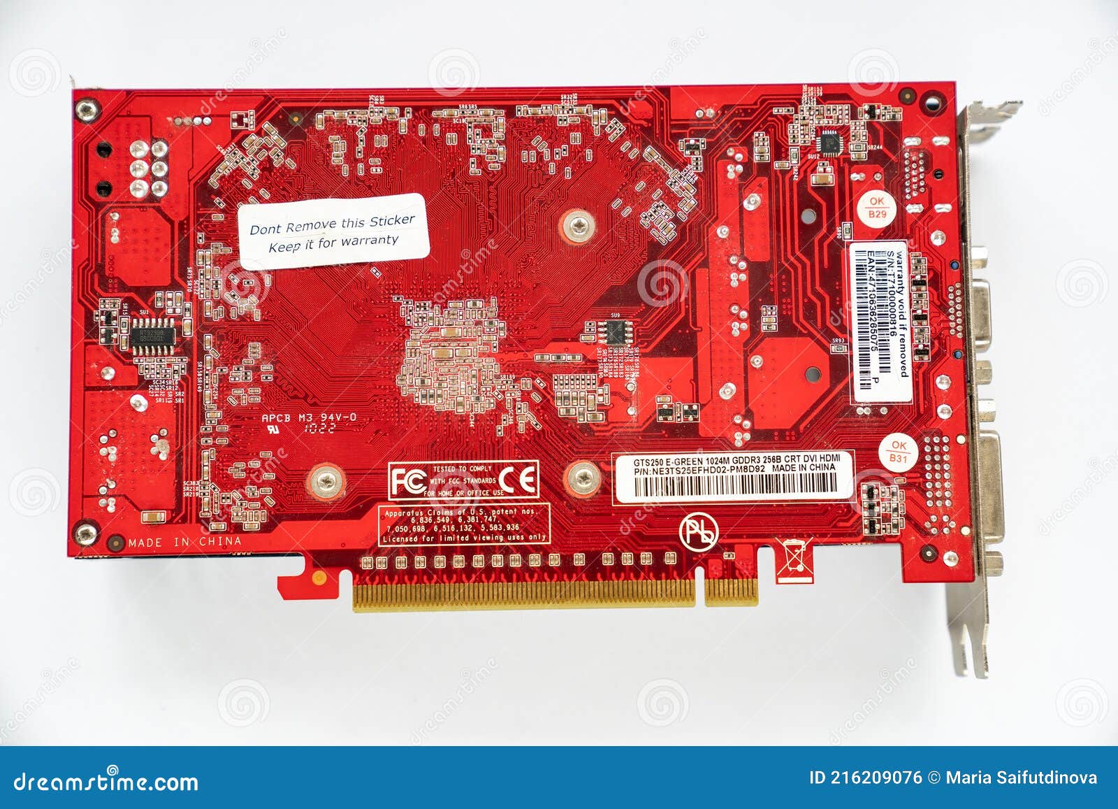 Graphics Card on White Background. Device that Transforms Graphic Image ...