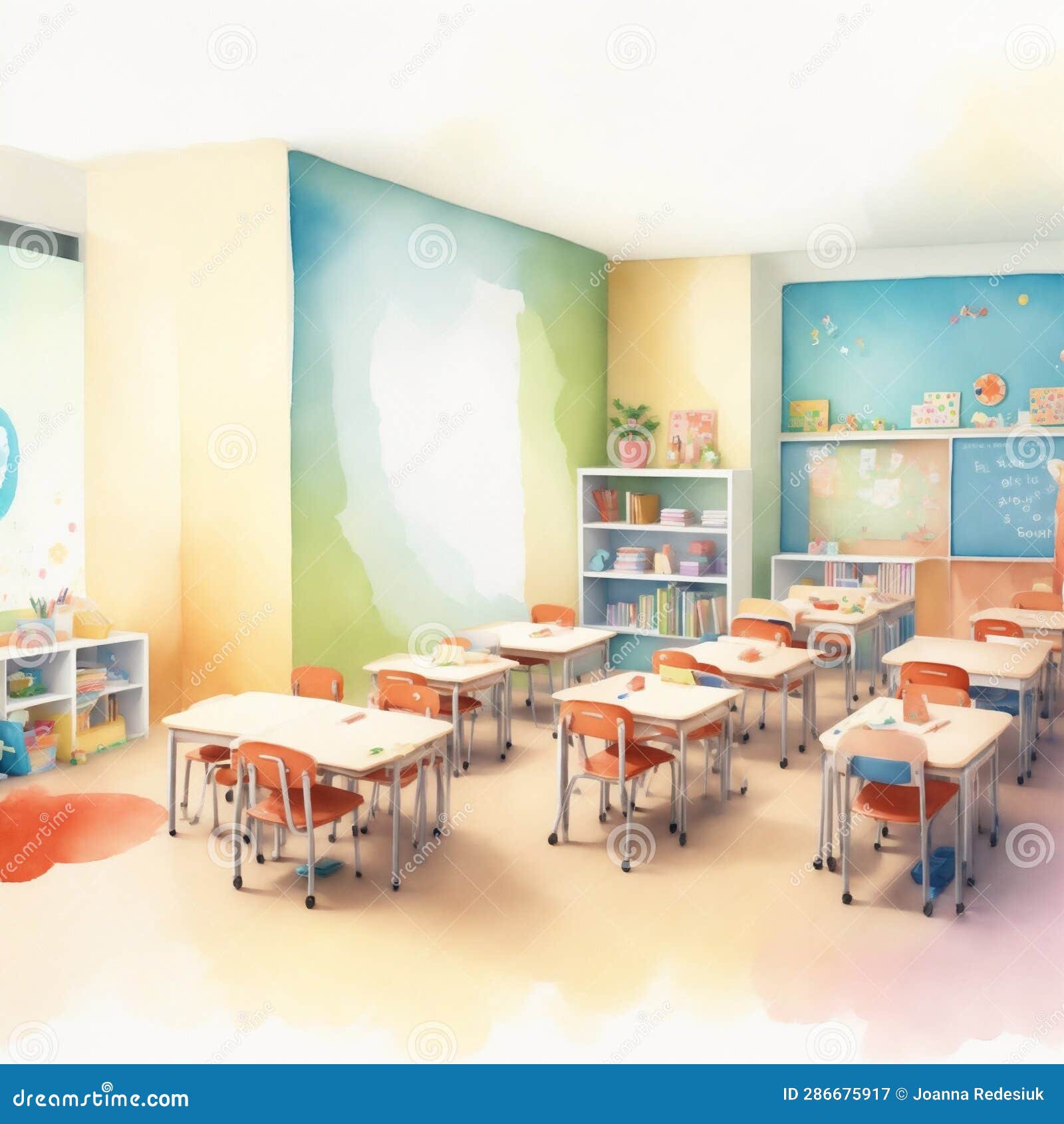 Graphics Colorful School Class in Primary School Beginning of the ...