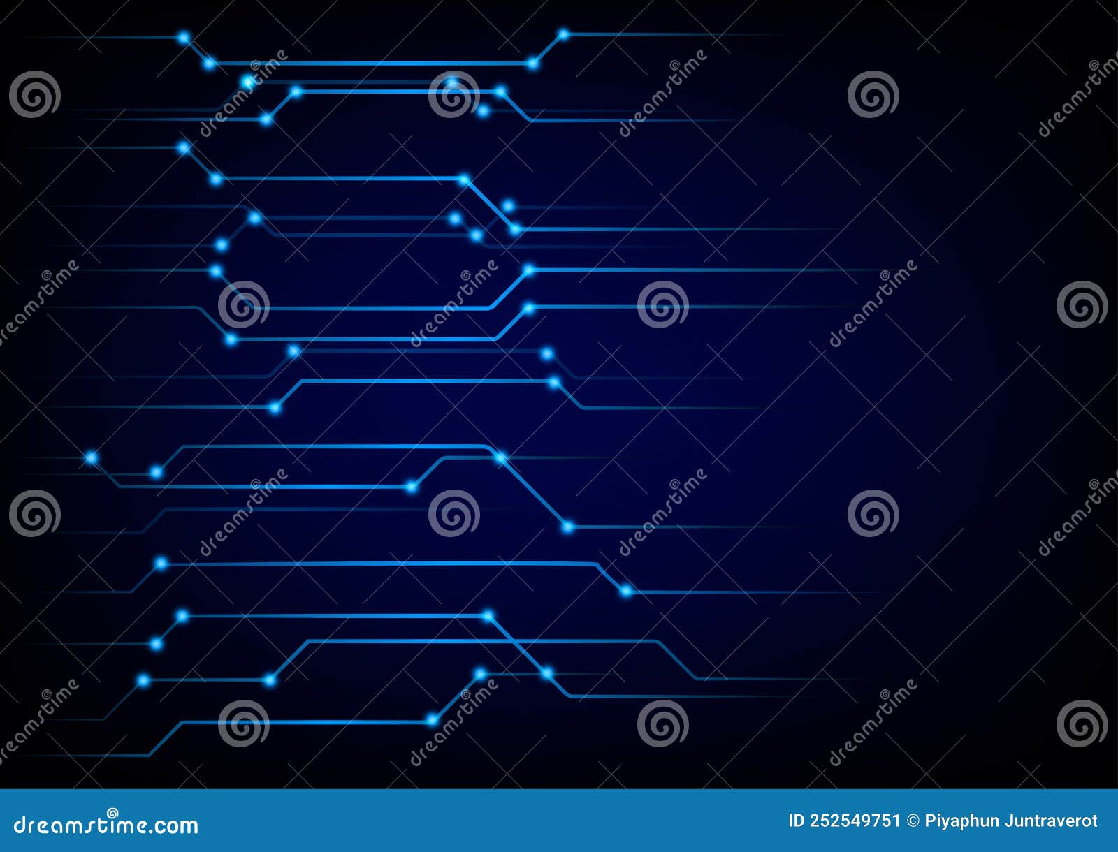 Graphics Cyberspace Style Line Glow Digital Blue Background Tone Vector ...