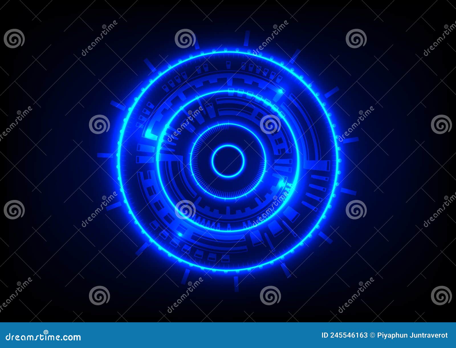 Graphics Design Circle Cog Glow Concept Hitech Technology Network ...