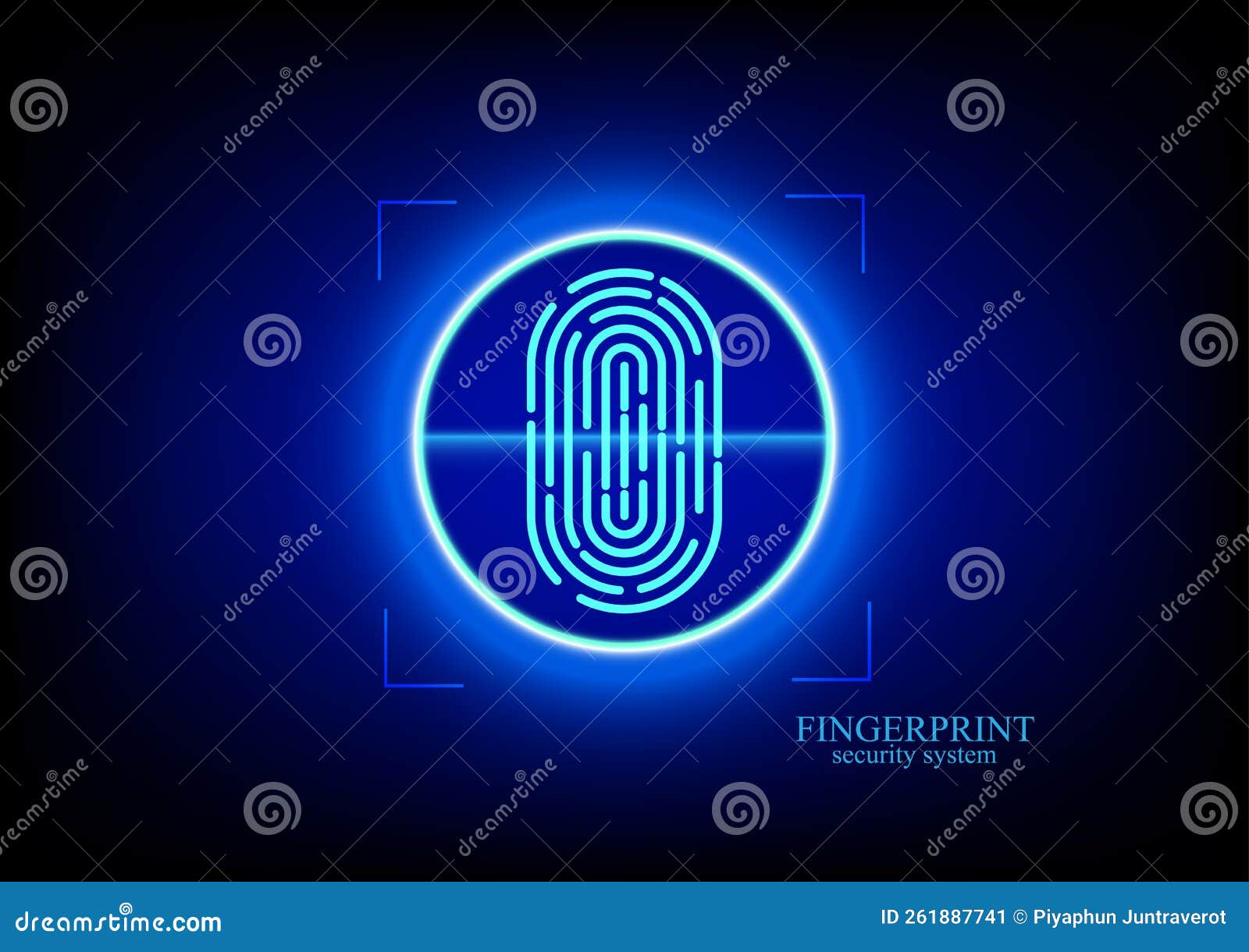 Graphics Design Fingerprint Concept Security Access Control Vector ...