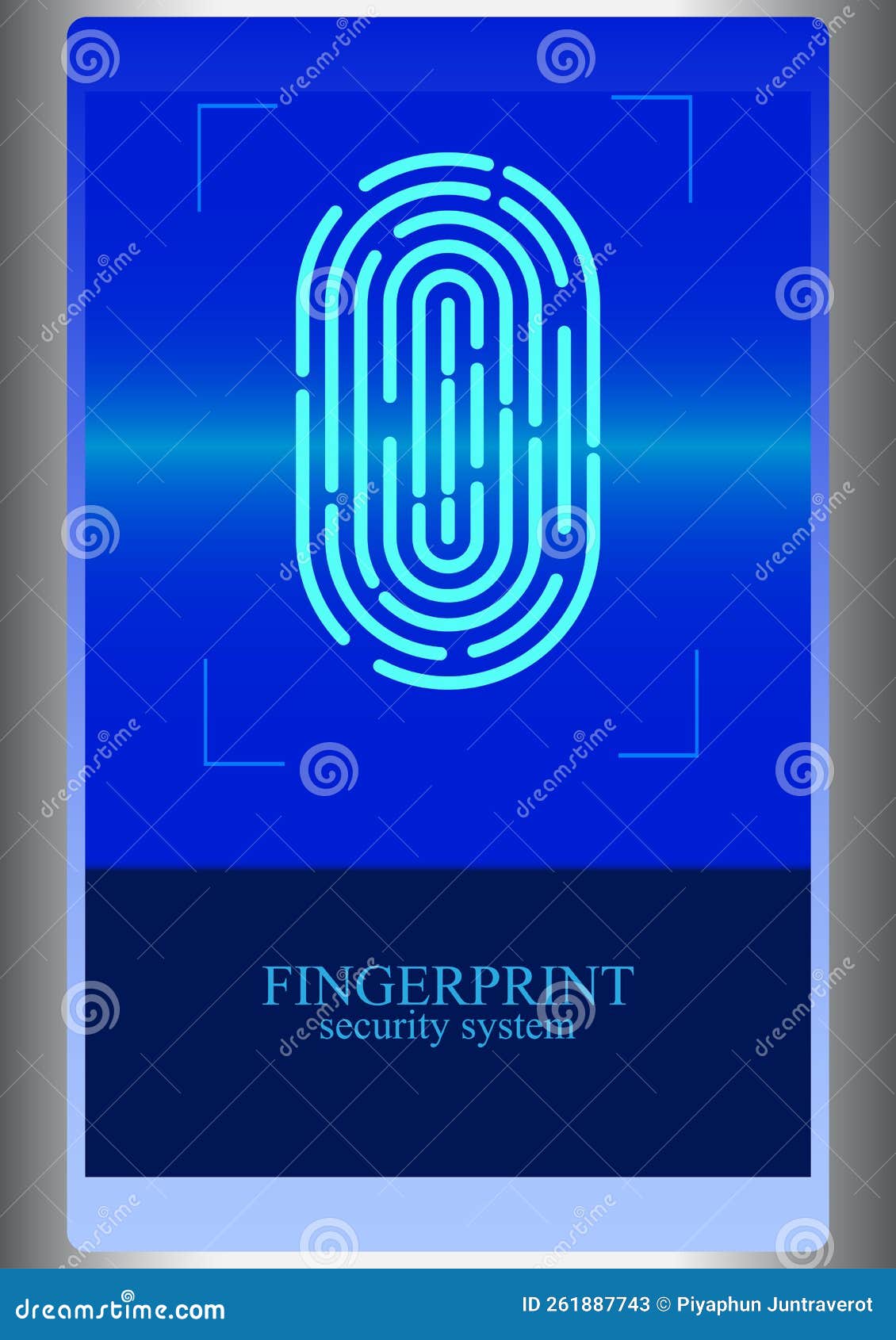 Graphics Design Fingerprint Concept Security Access Control Vector ...
