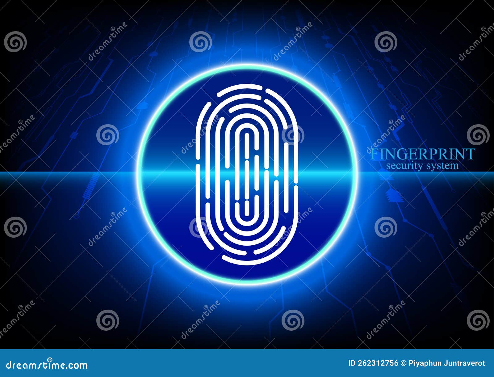Graphics Design Fingerprint Concept Security Access Control Vector ...