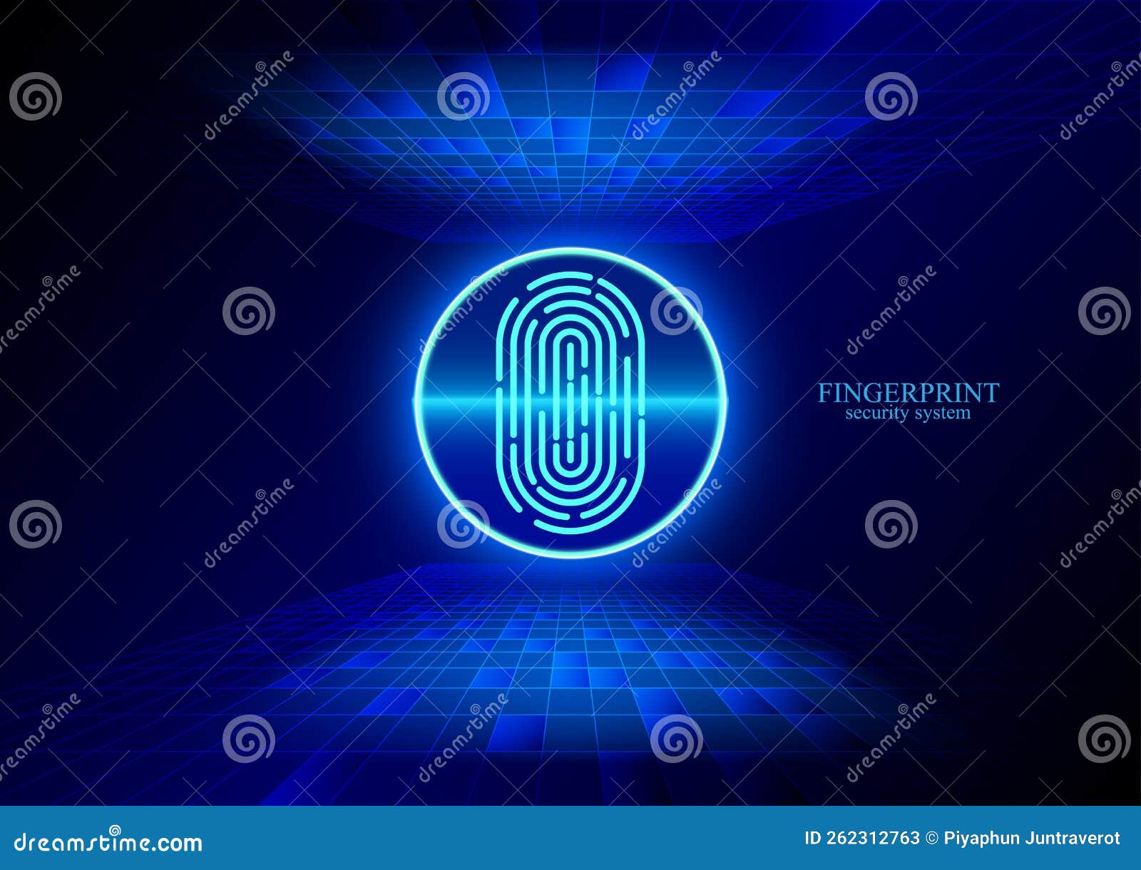 Graphics Design Fingerprint Concept Security Access Control Vector ...
