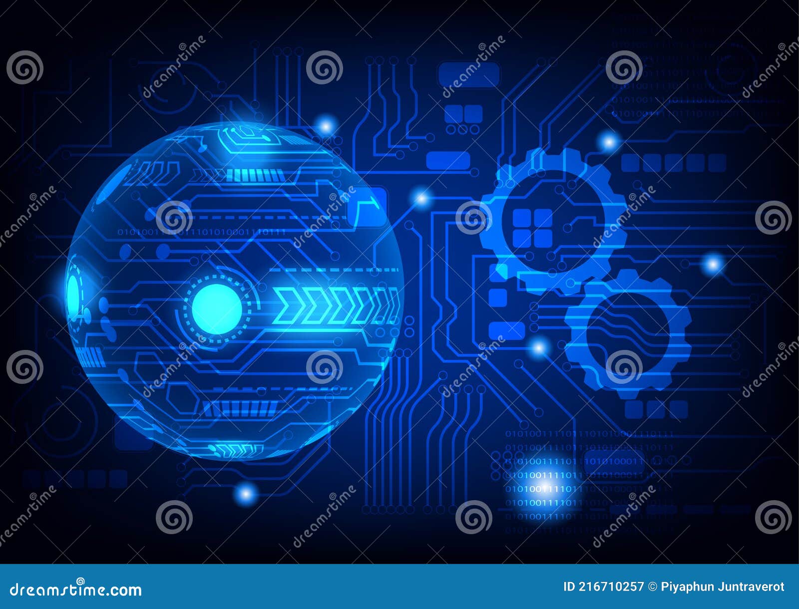 Digital Decimal Code Matrix Background. Vector Illustration ...