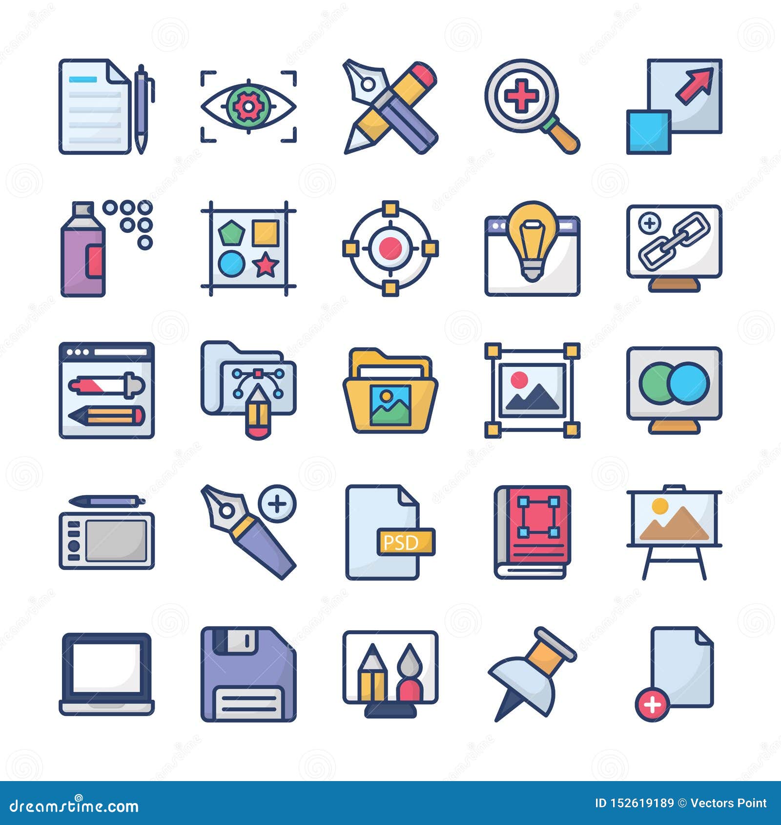 Graphics Designing Icons Bundle Stock Vector - Illustration of disk ...