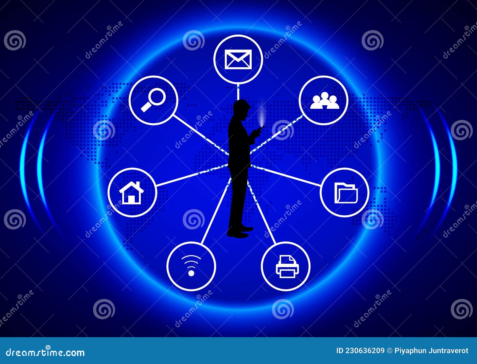 Graphics Diagram Cloud Computing Concept Infrastructure Link Access ...