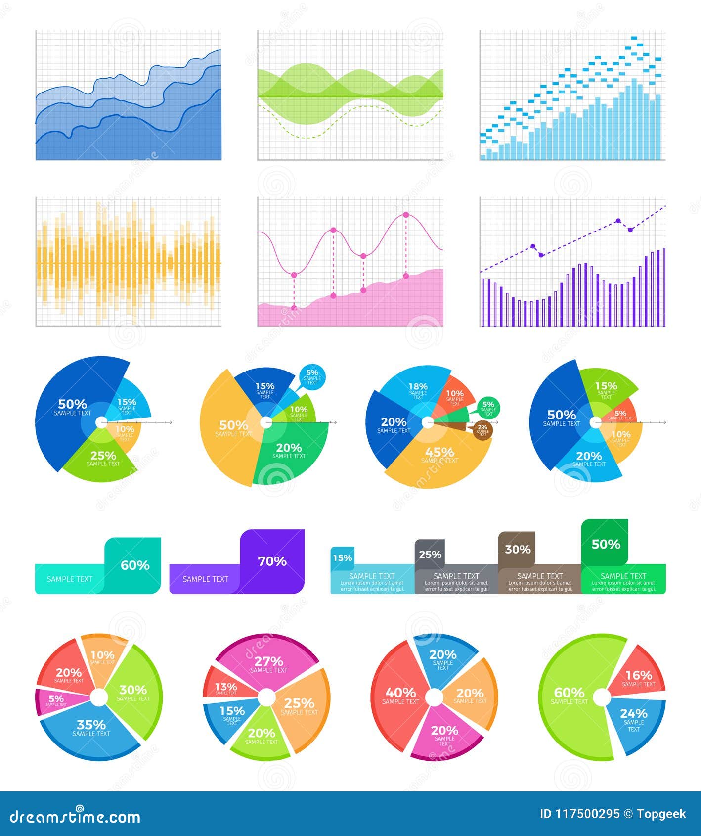 Graphics and Diagrams To Display Statistical Data Stock Vector ...