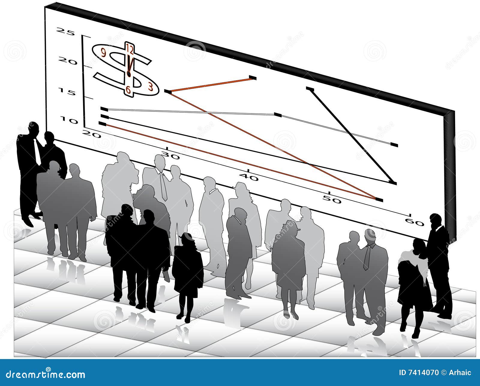 Graphics for Finance with Business People Stock Vector - Illustration ...