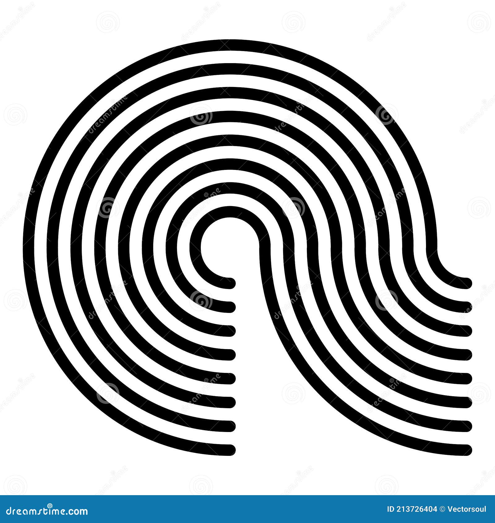 Graphics, Icon, Symbol Made of Parallel Curved Lines. Camber, Flexure ...