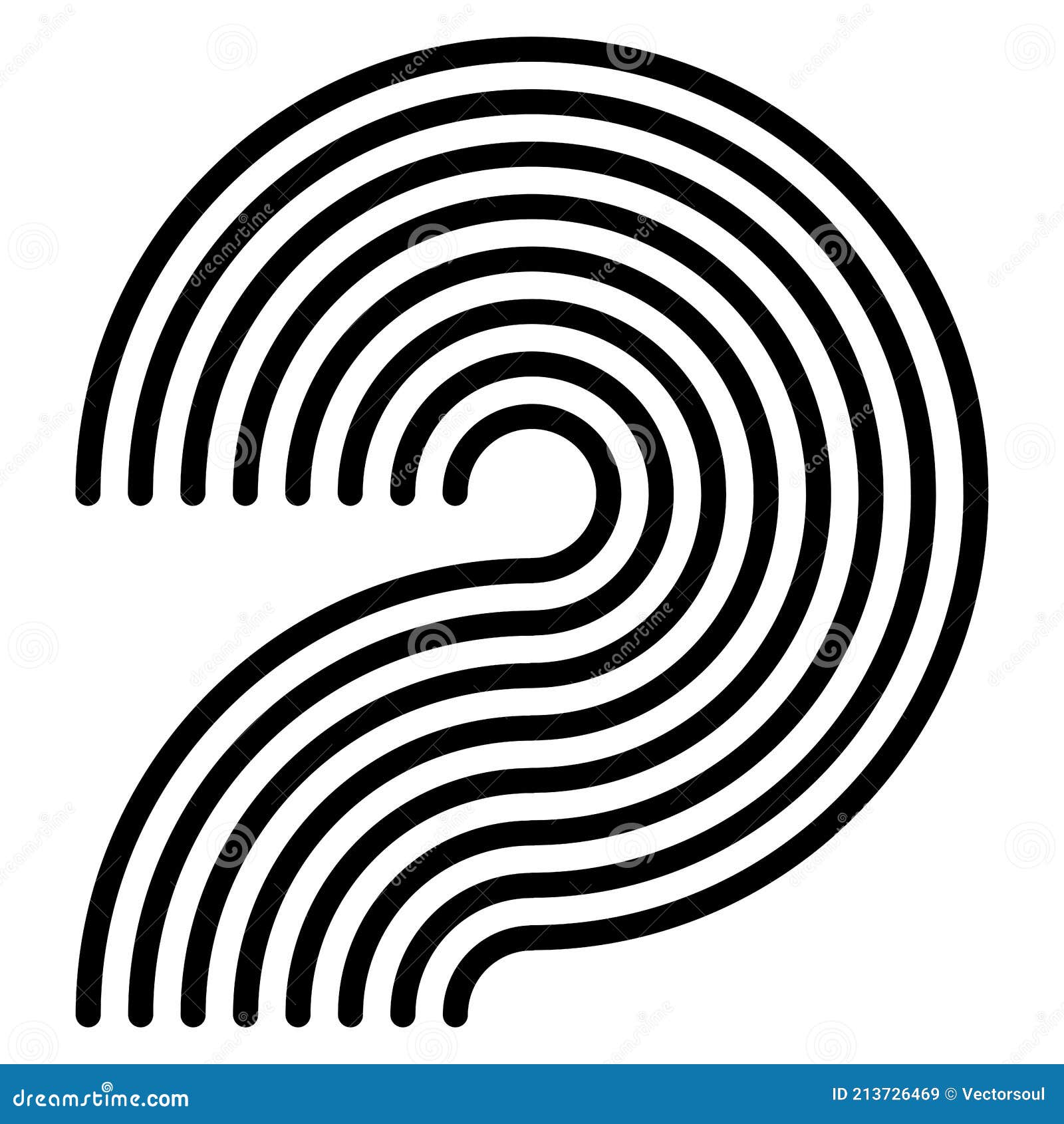 Graphics, Icon, Symbol Made of Parallel Curved Lines. Camber, Flexure ...